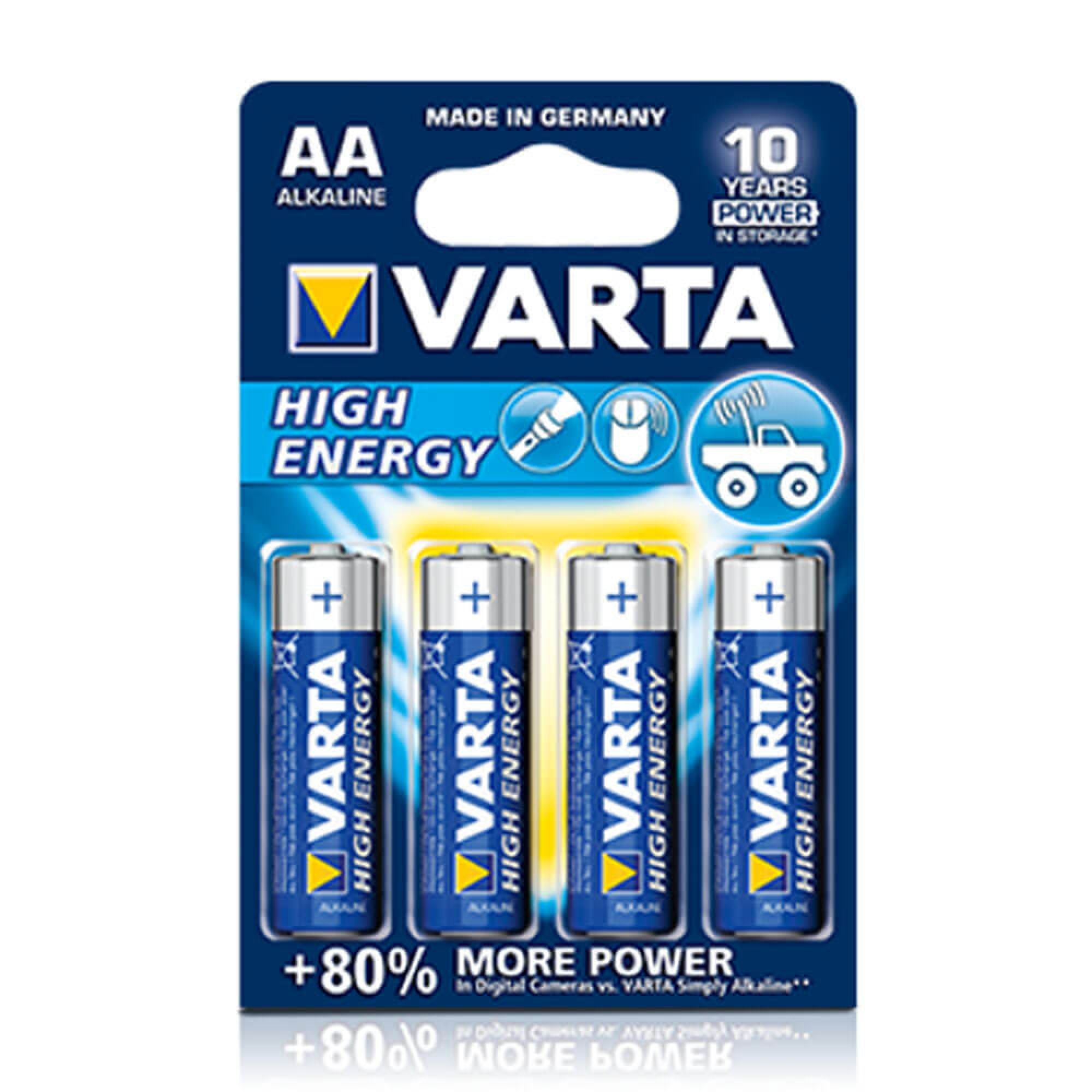 Baterii AA VARTA High Energy, 4 buc/set - Office Direct
