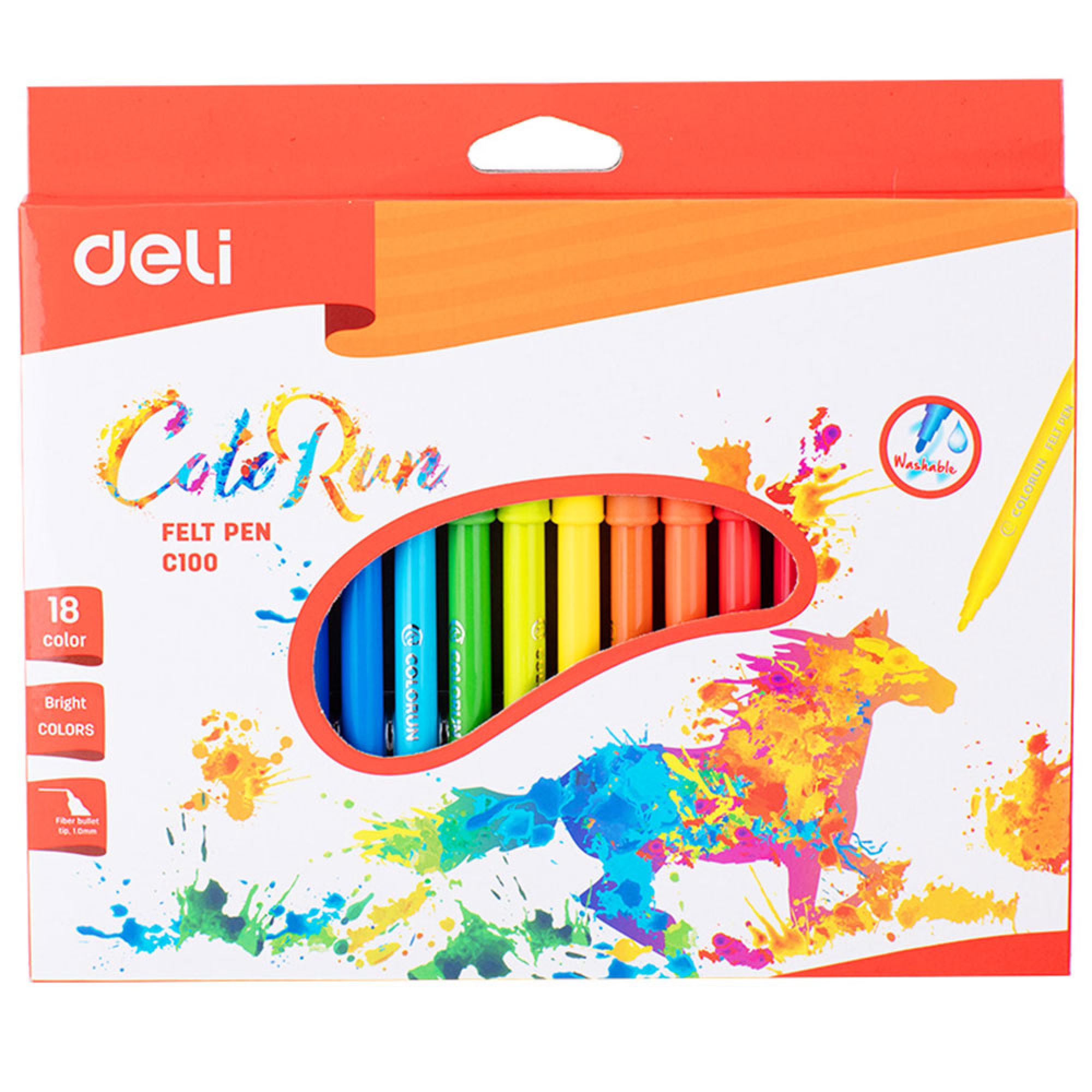 Carioci 18 culori/set DELI ColoRun – Office Direct