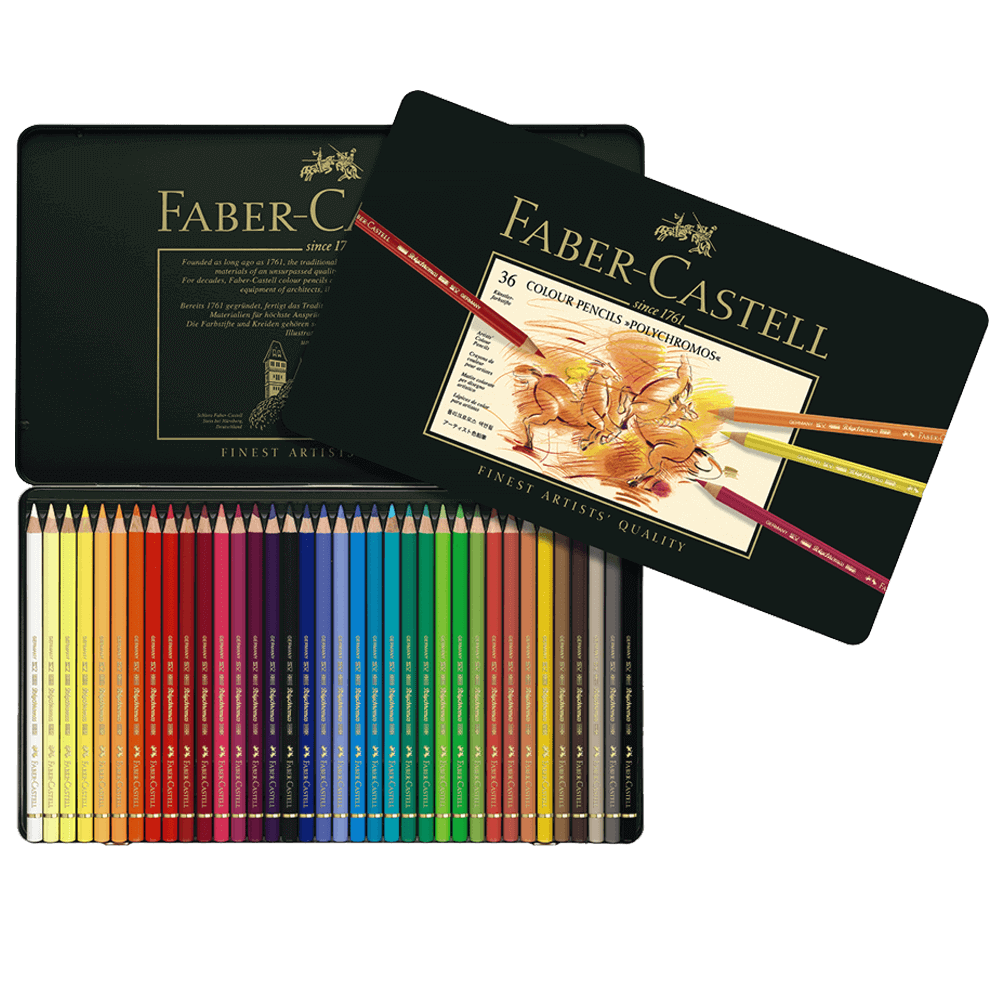 Set creioane colorate Polychromos FABER-CASTELL, FC110036 | Office Direct