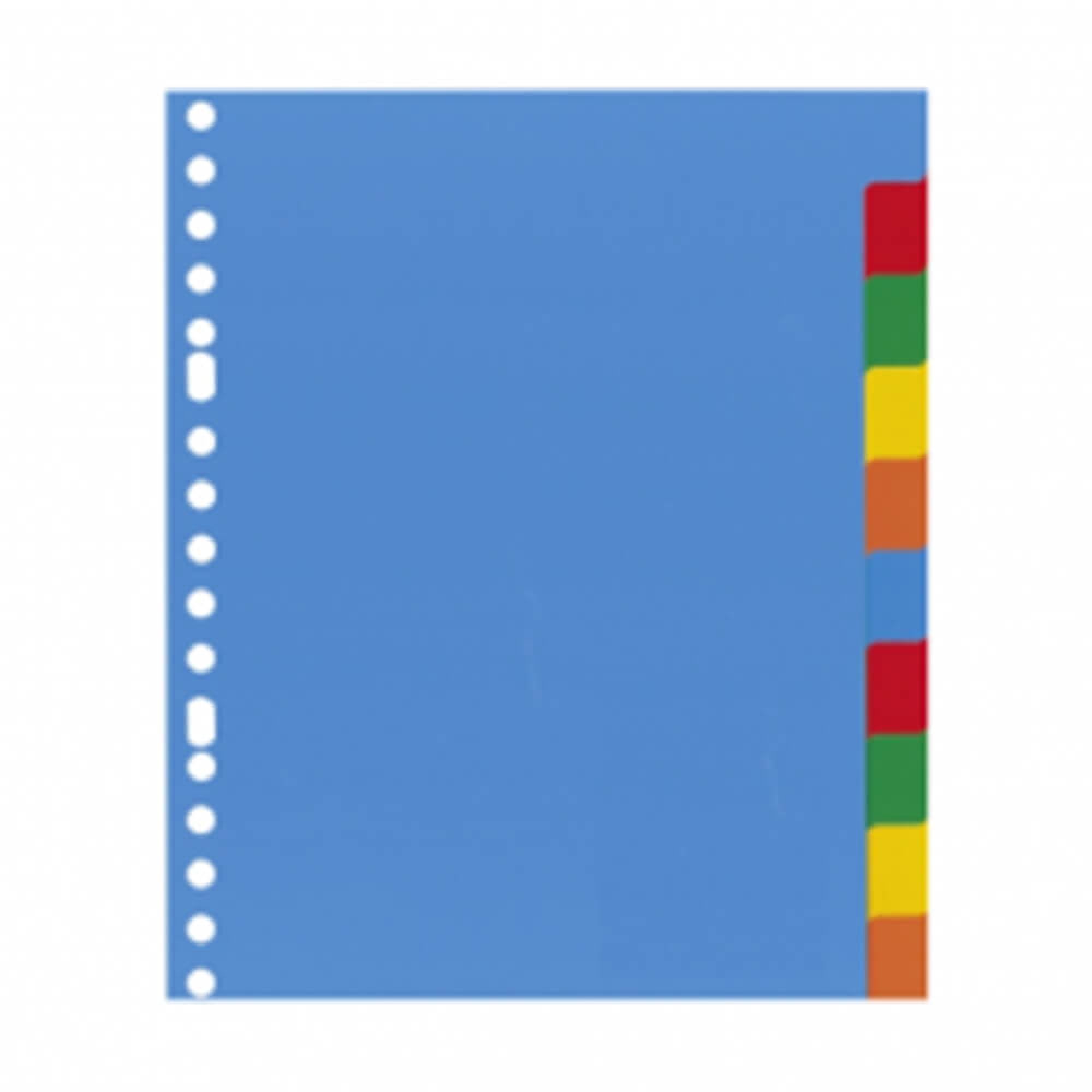 Separatoare plastic color, 10 culori/set, OPTIMA - Office Direct