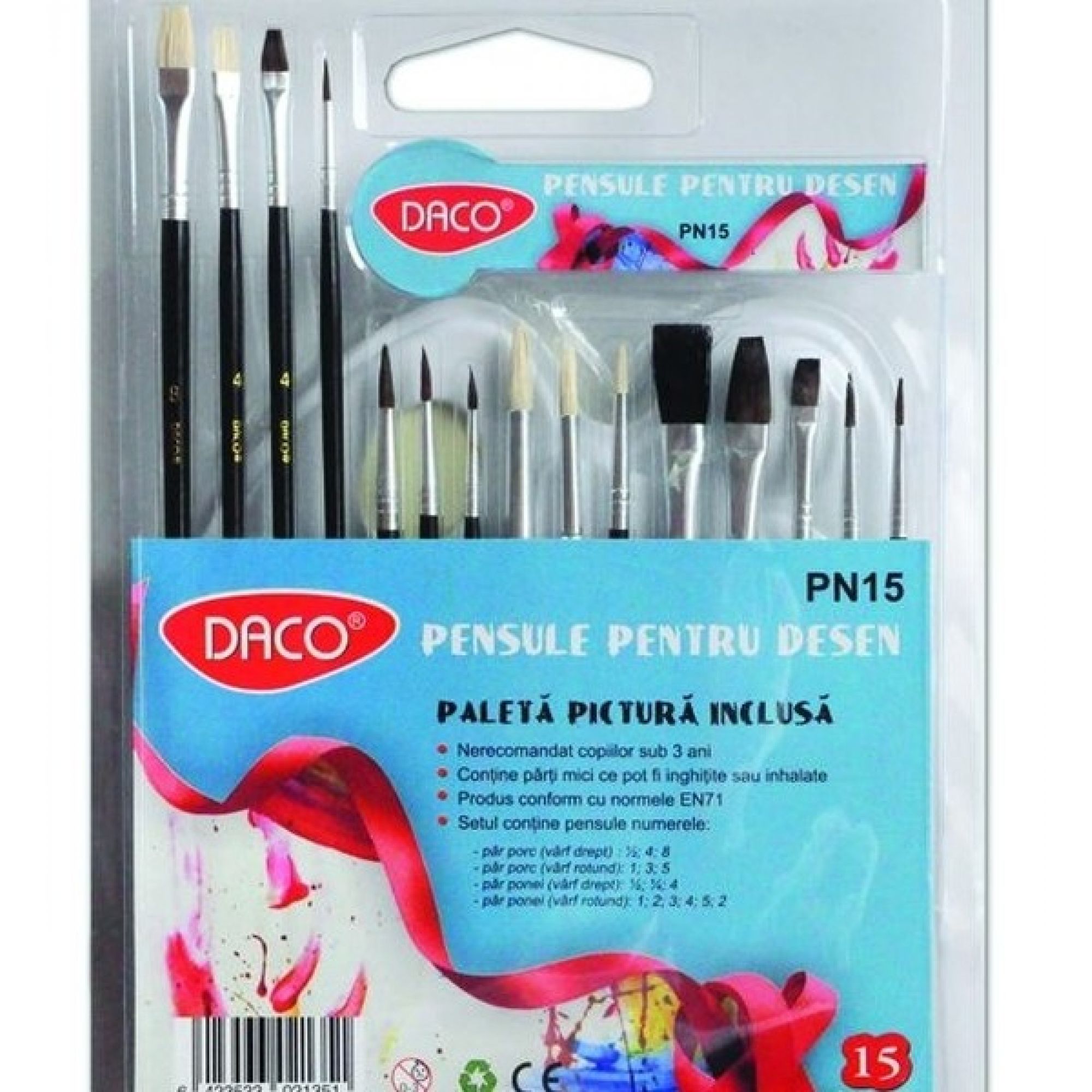 Set pensule DACO 15 buc/set - Office Direct
