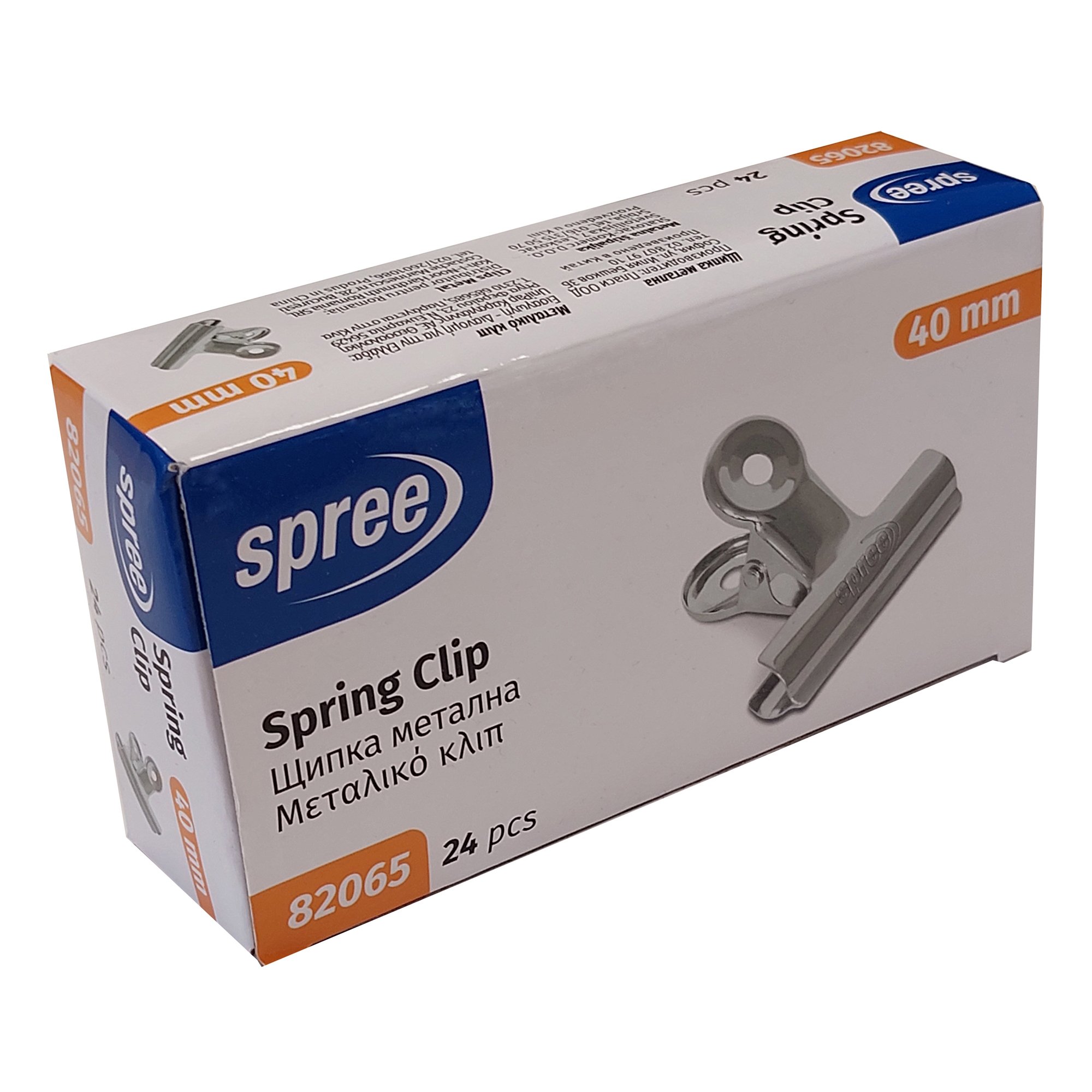 Clips cu arc 40 mm, 24 buc/cutie, SPREE