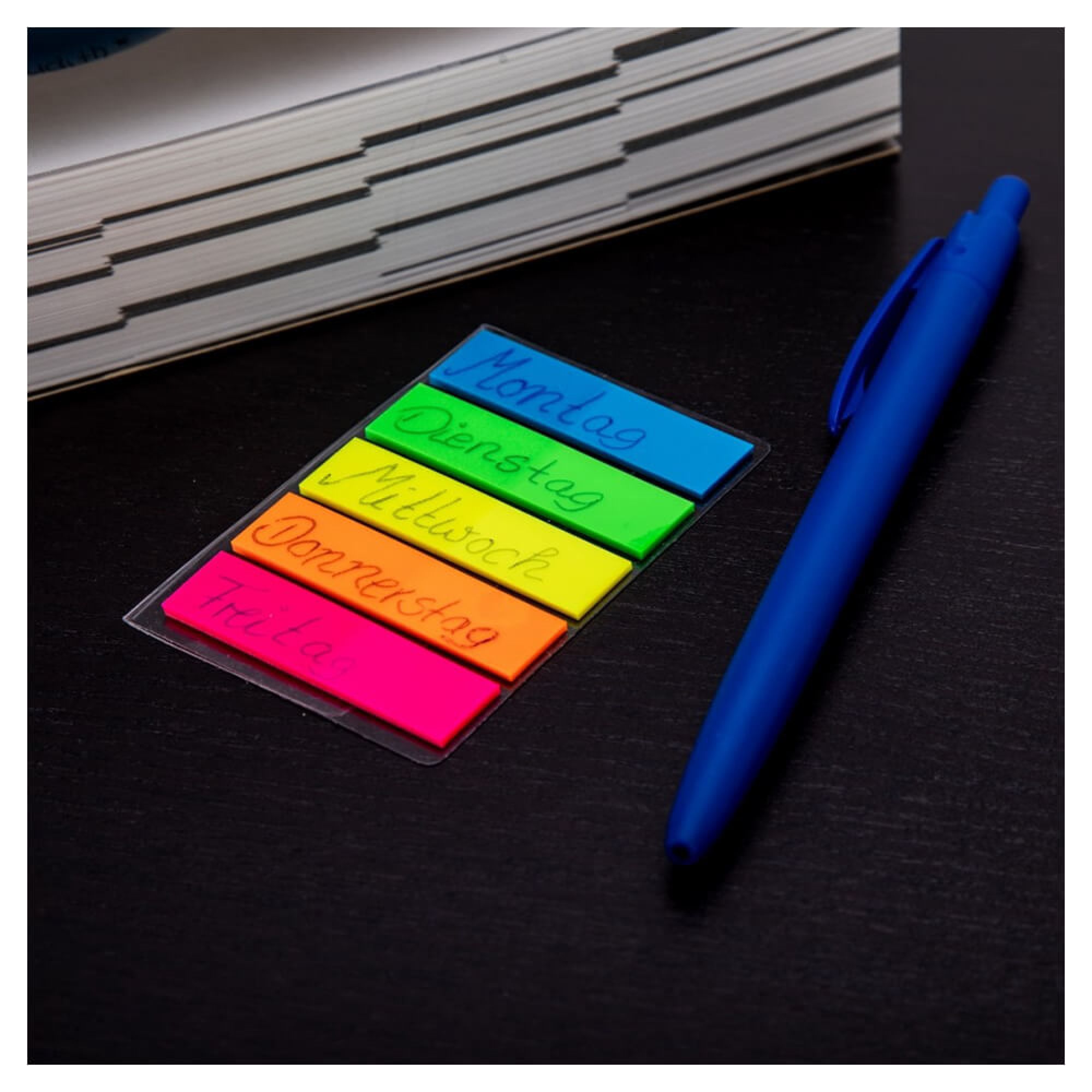 Index autoadeziv 45 x 12 mm OFFICE POINT, 125 buc/sey | Office Direct
