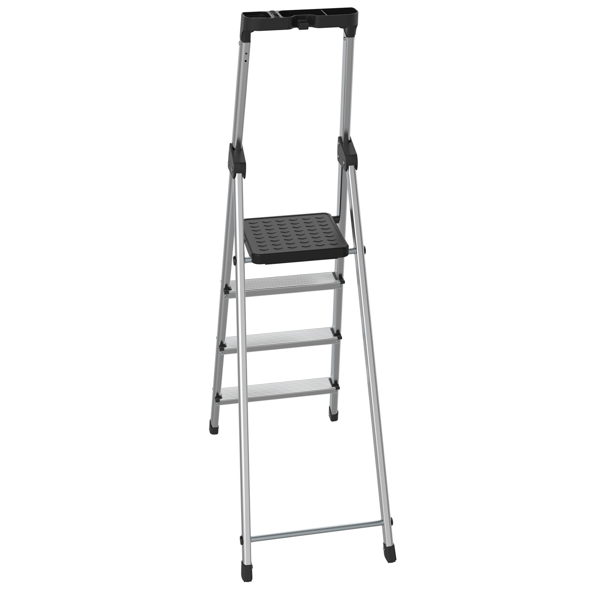 Scara aluminiu cu 4 trepte si suport de scule, pliabila, TWINCO 3028-4 ...