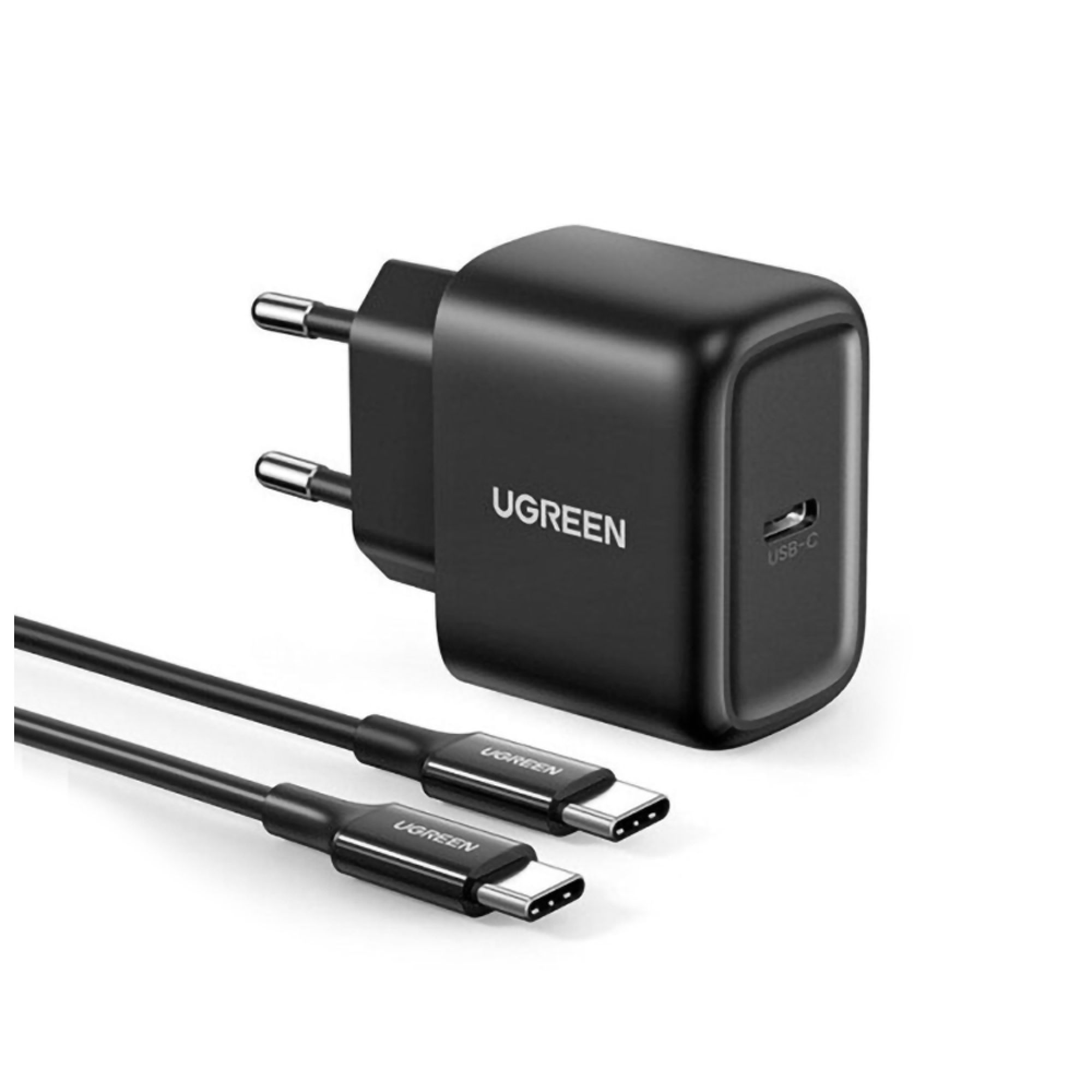 Incarcator priza si cablu type-C UGREEN 50581, 2m, negru | Office Direct