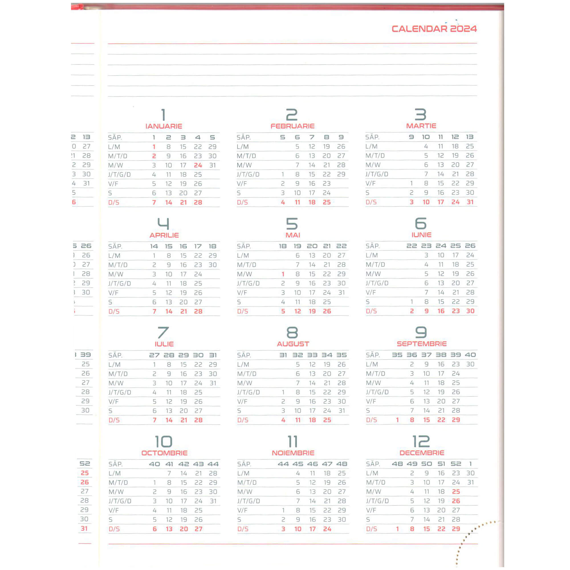 Agenda saptamanala A4 datata 2023 ARTILUX – Office Direct