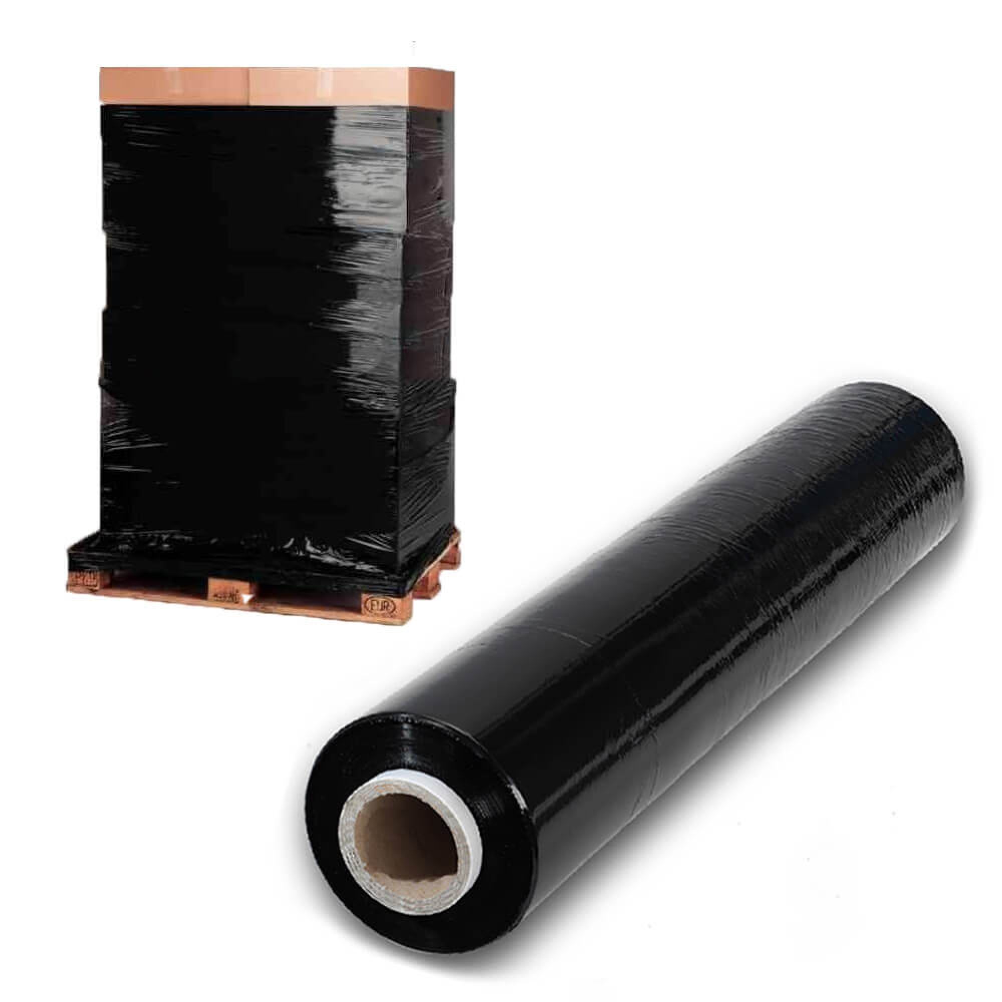 Folie stretch neagra 23 mic, 50 cm x 120 m - Office Direct