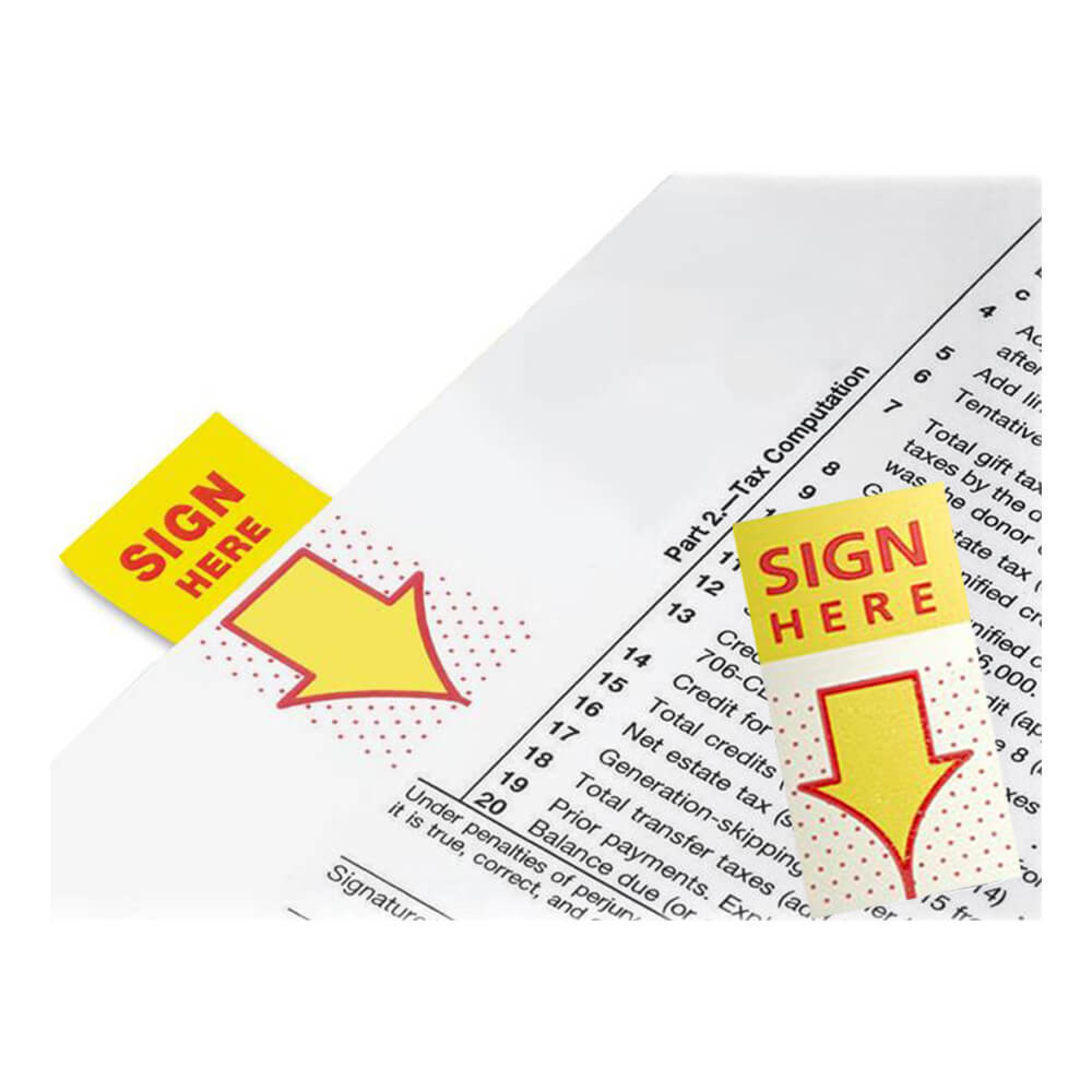 Index Autoadeziv Plastic, 44 x 25 mm, DELI Sign Here, 100 file/set ...