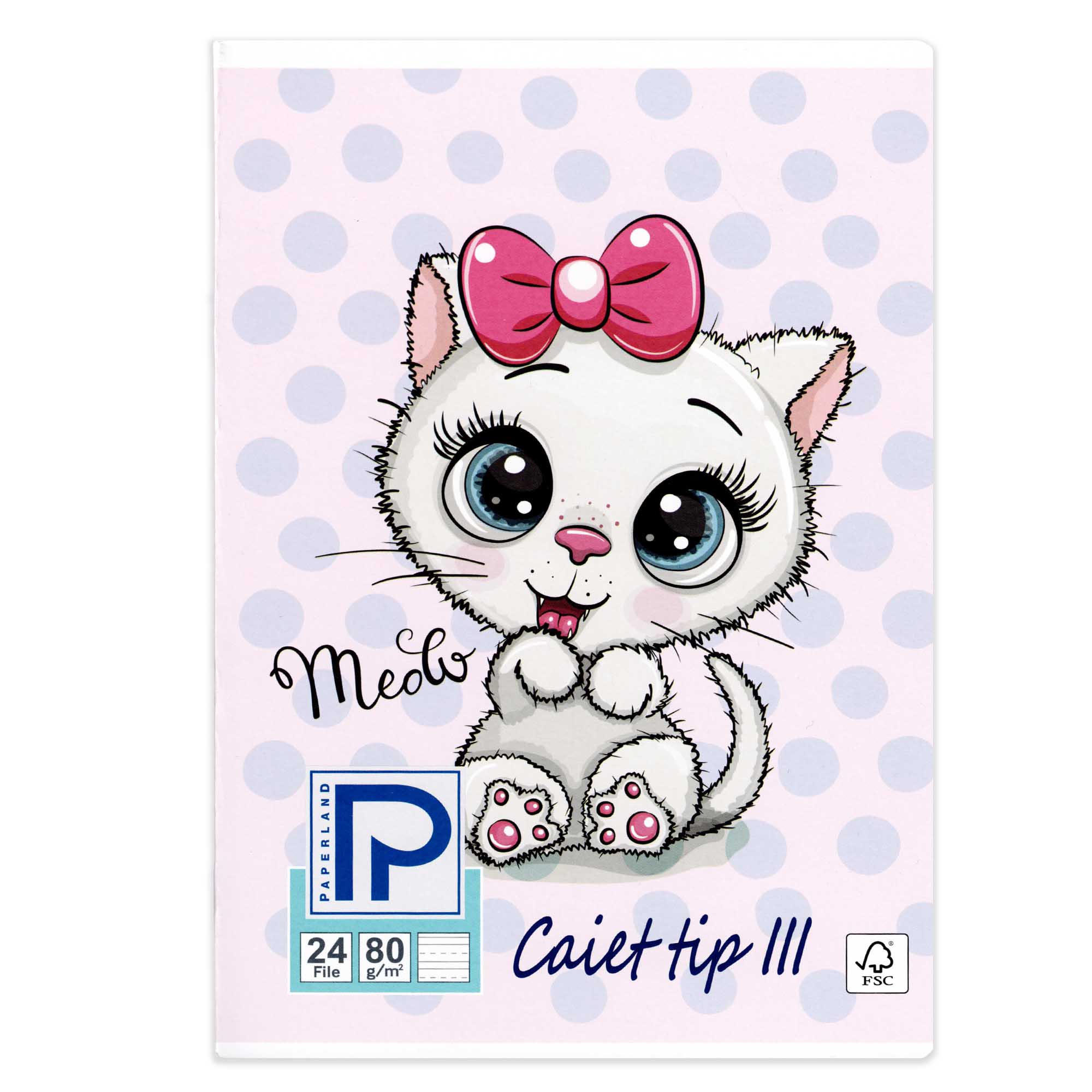 Caiet A5 tip III, 24 file, PAPERLAND | Office Direct