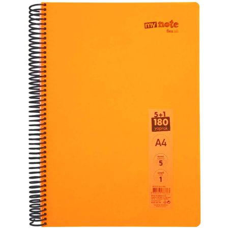 Caiet cu spirala A4, 180 file, 5 separatoare My Note Flex All | Office ...
