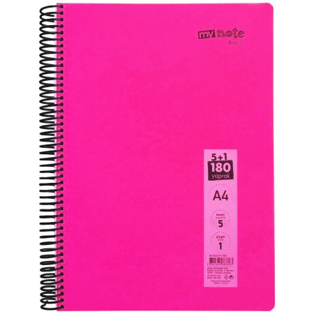 Caiet cu spirala A4, 180 file, 5 separatoare My Note Flex All | Office ...