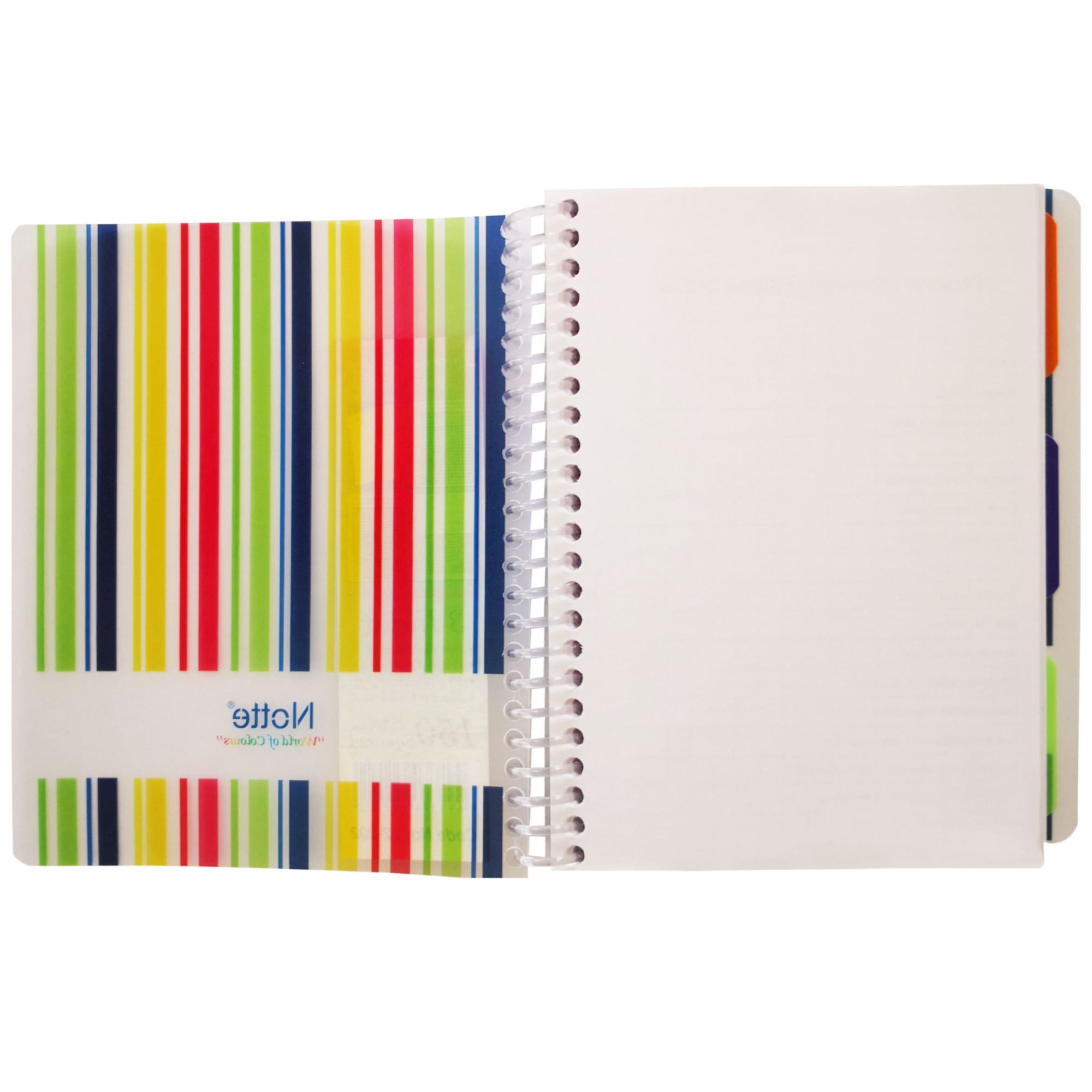 Caiet cu spirala si index, A6, 150 file, coperta plastic, NOTTE World ...