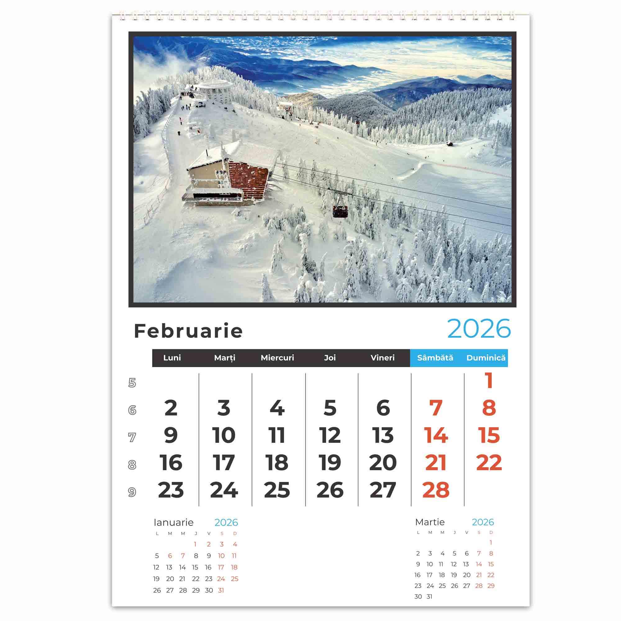 Calendar de perete 2026, cu imagini, PAPERLAND – Office Direct