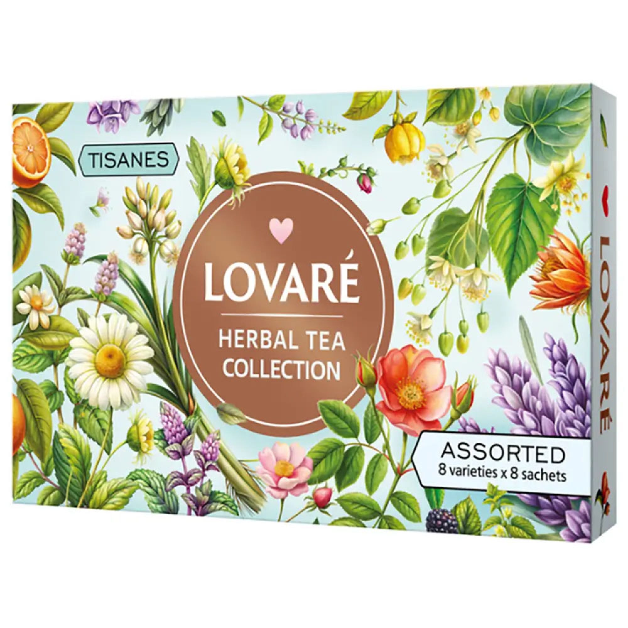Ceai cu 8 arome LOVARE Herbal Tea, 64 plicuri/cutie | Office Direct