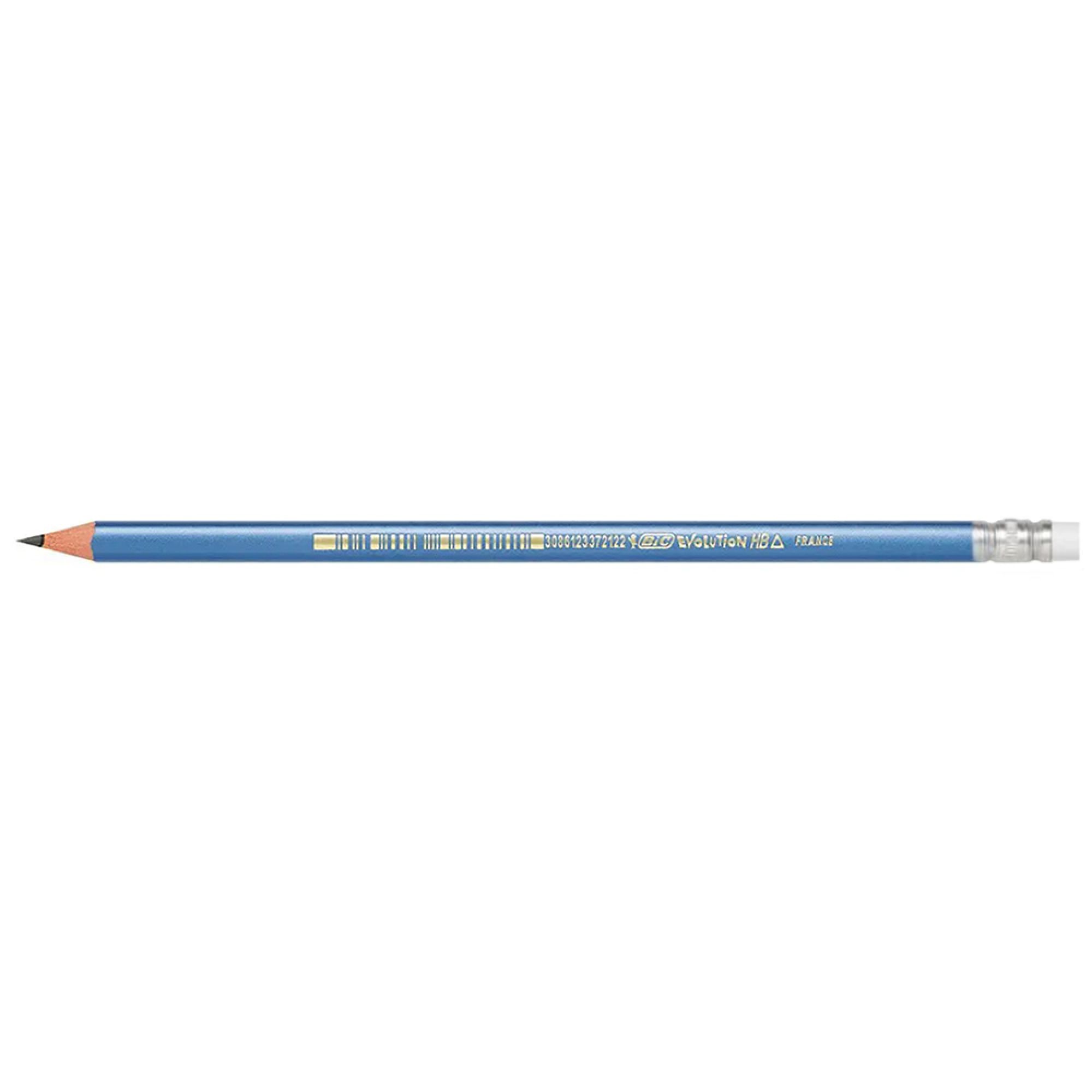 Creion grafit HB cu radiera, BIC Evolution Triangle| Office Direct