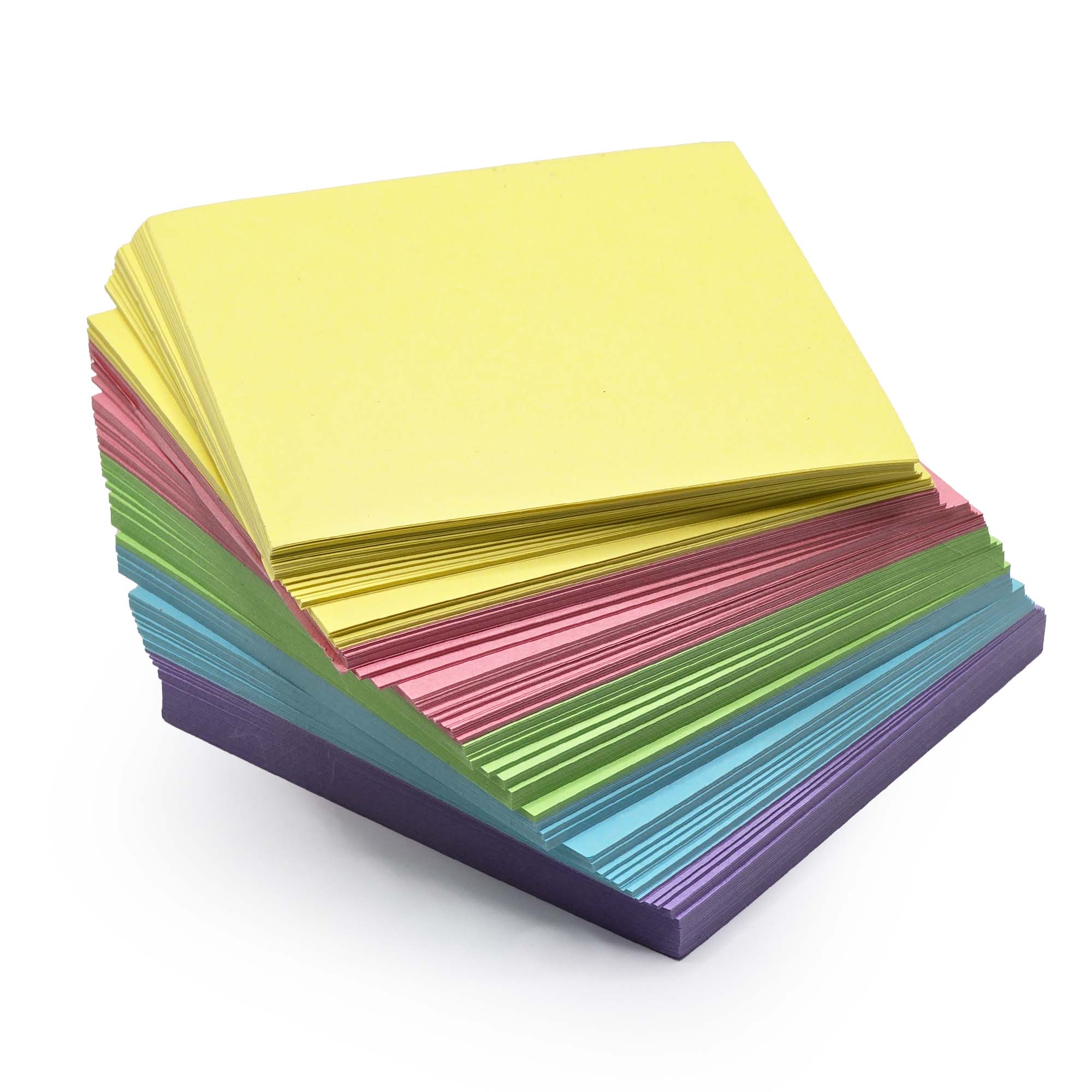 Rezerva cub din hartie color 9x9cm, 500 file/set, PAPERLAND Pastel ...