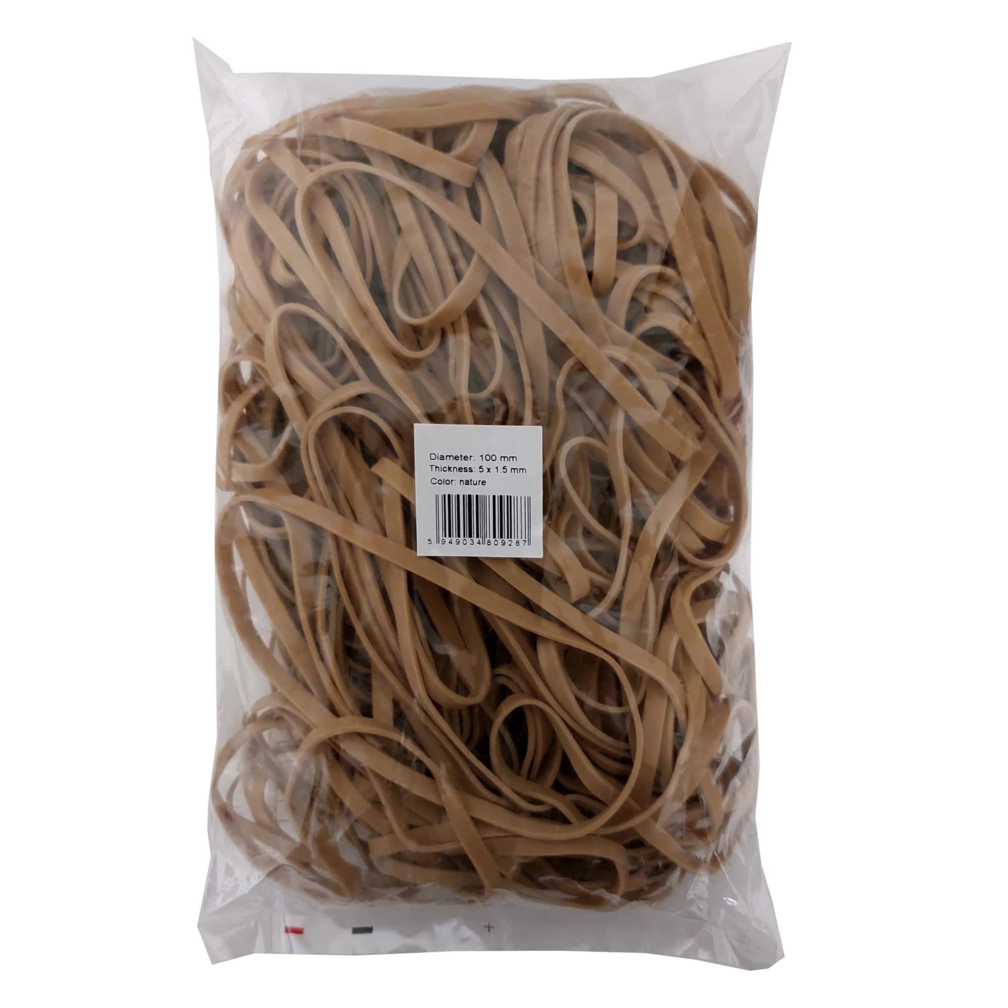 Elastice pentru bani, D 100, 5 mm x 1.5 mm, 500 g/punga, OPTIMA