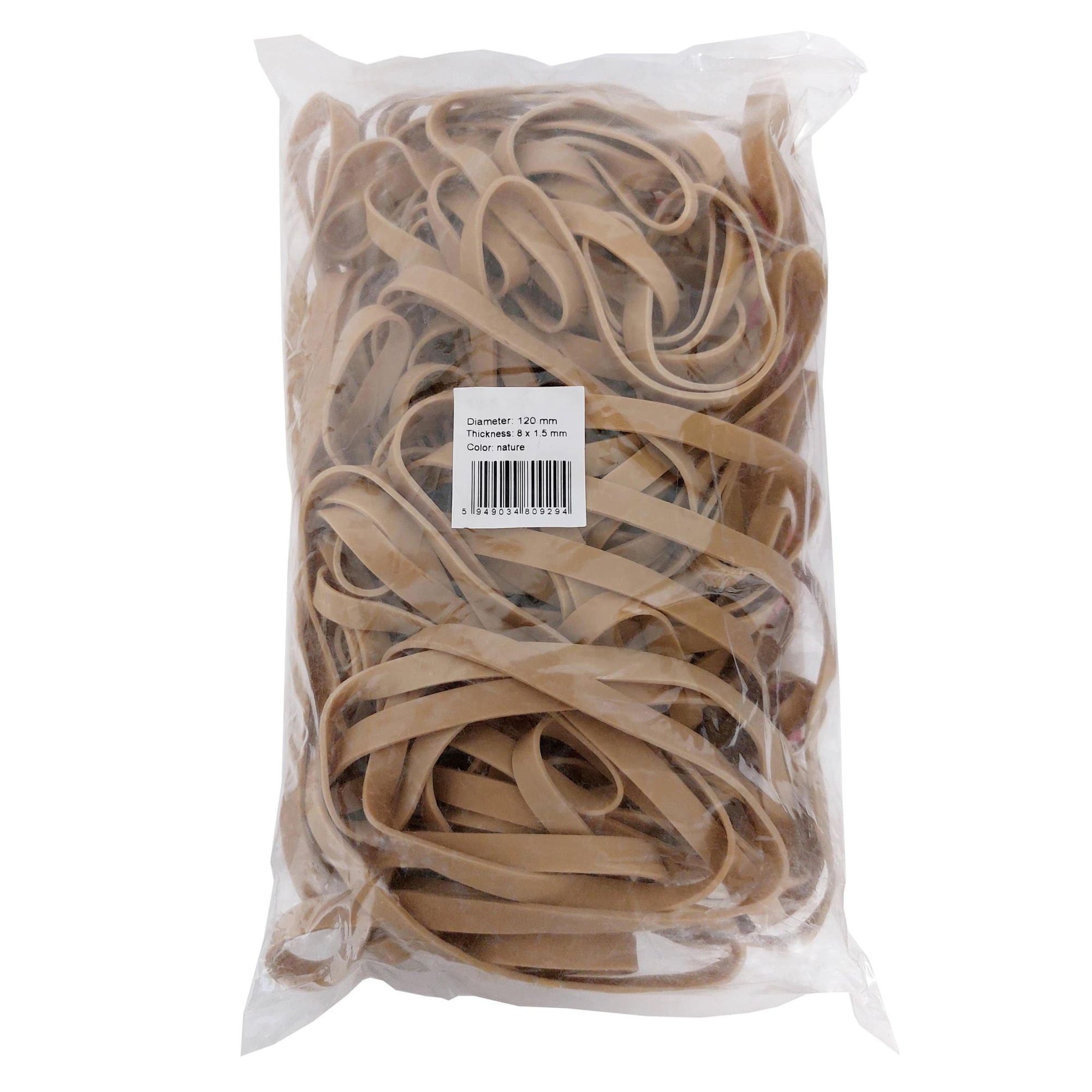 Elastice pentru bani, D 120, 8 mm x 1.5 mm, 500 g/punga, OPTIMA