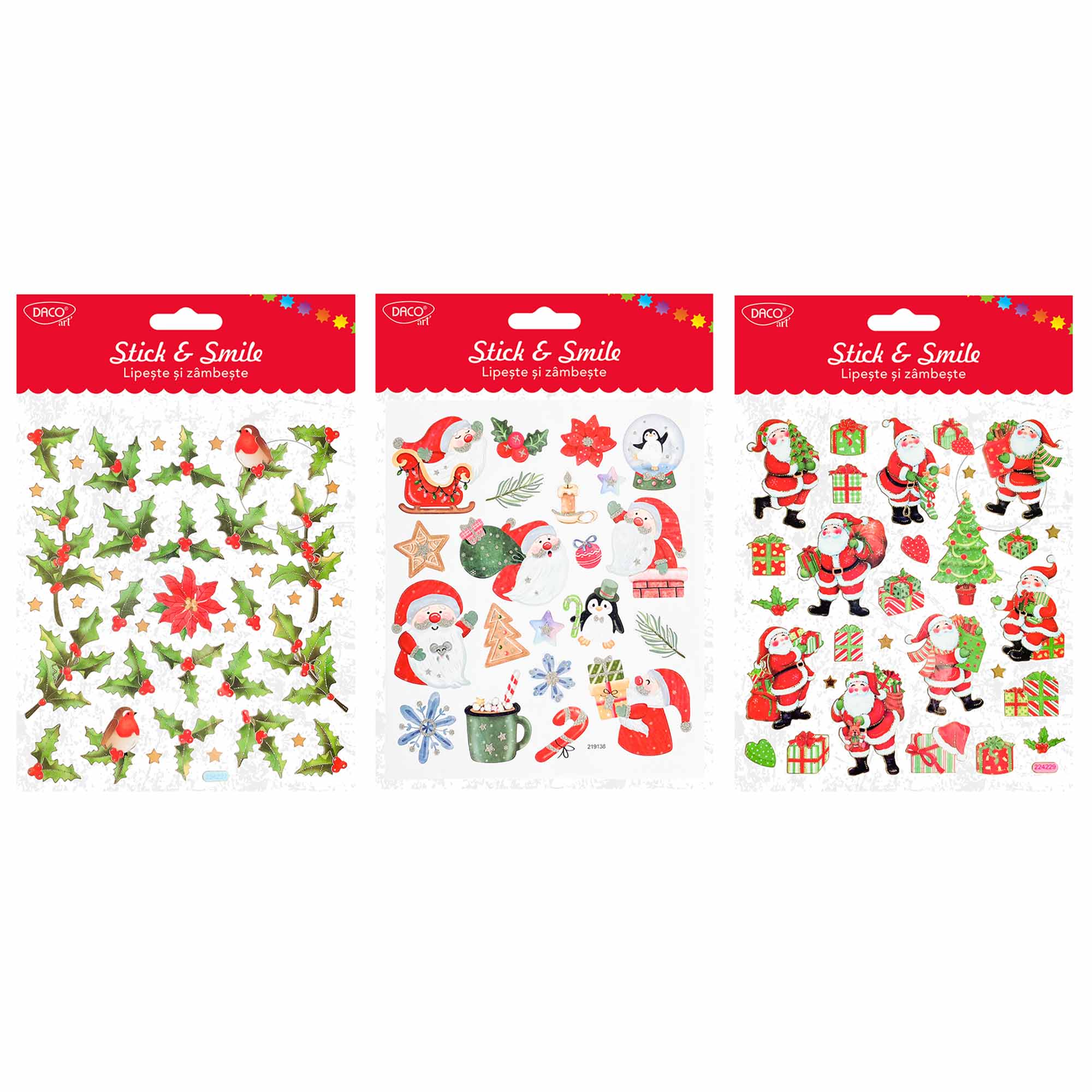 Sticker decorativ DACO Lipeste si Zambeste, model Craciun | Office Direct