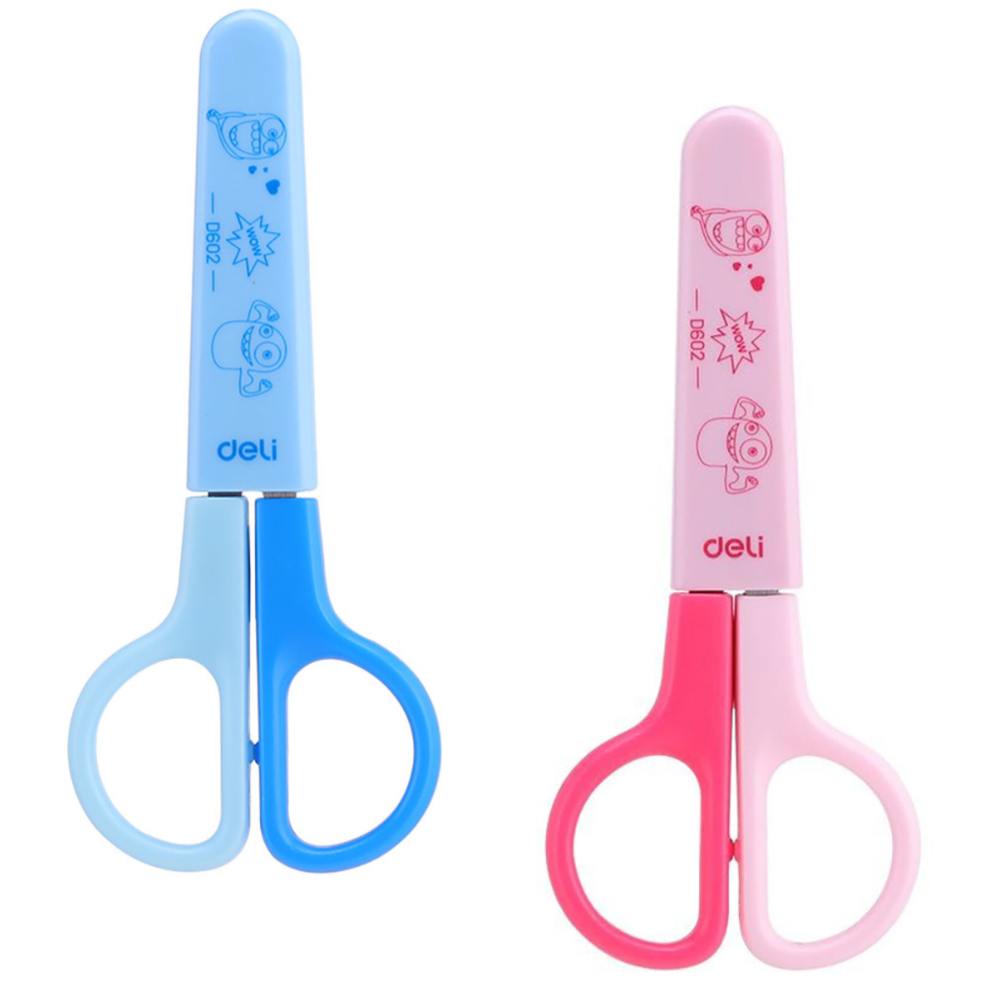 Foarfeca copii 12 cm, cu protectie plastic, DELI | Office Direct