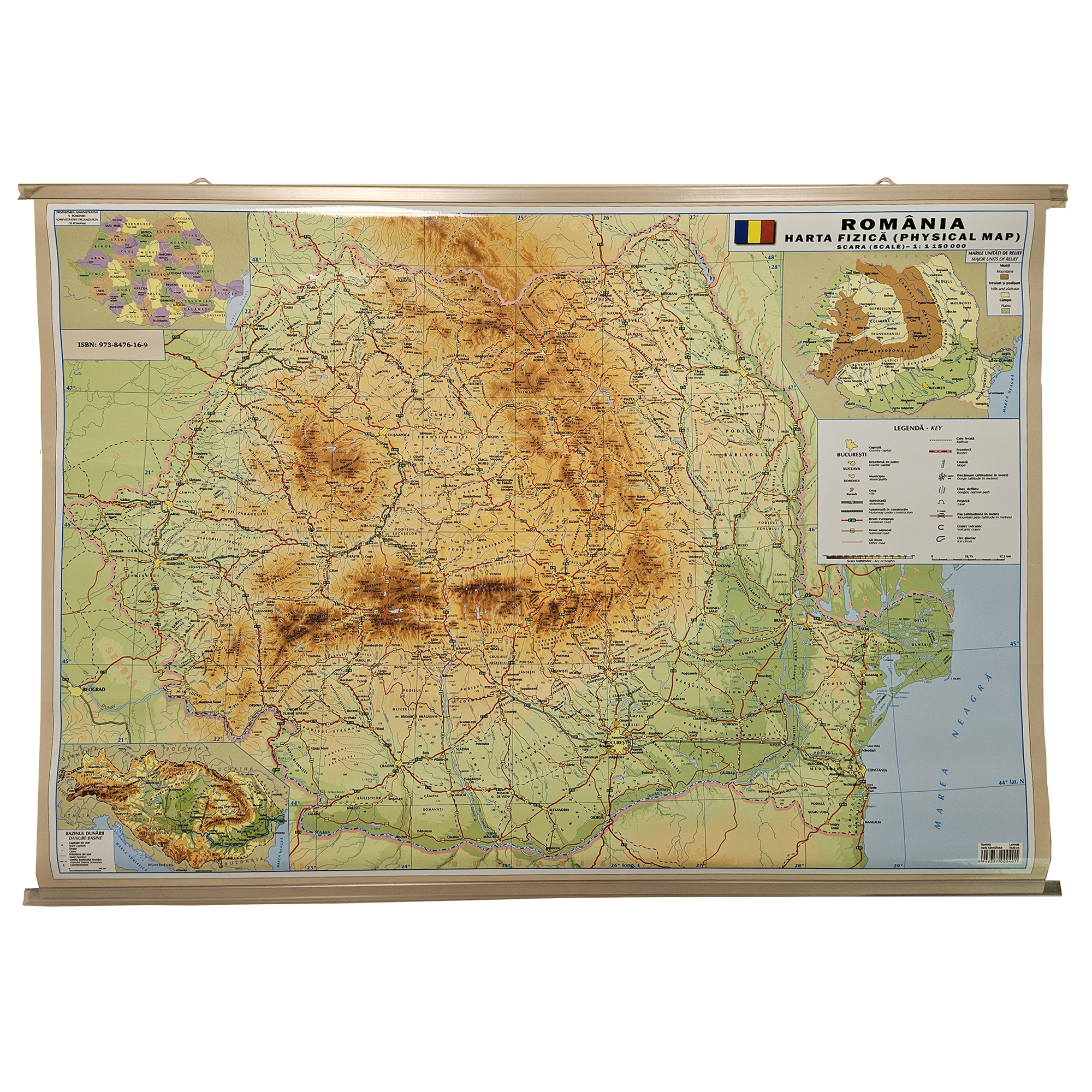Harta Fizica A Romaniei Cu Unitati De Relief
