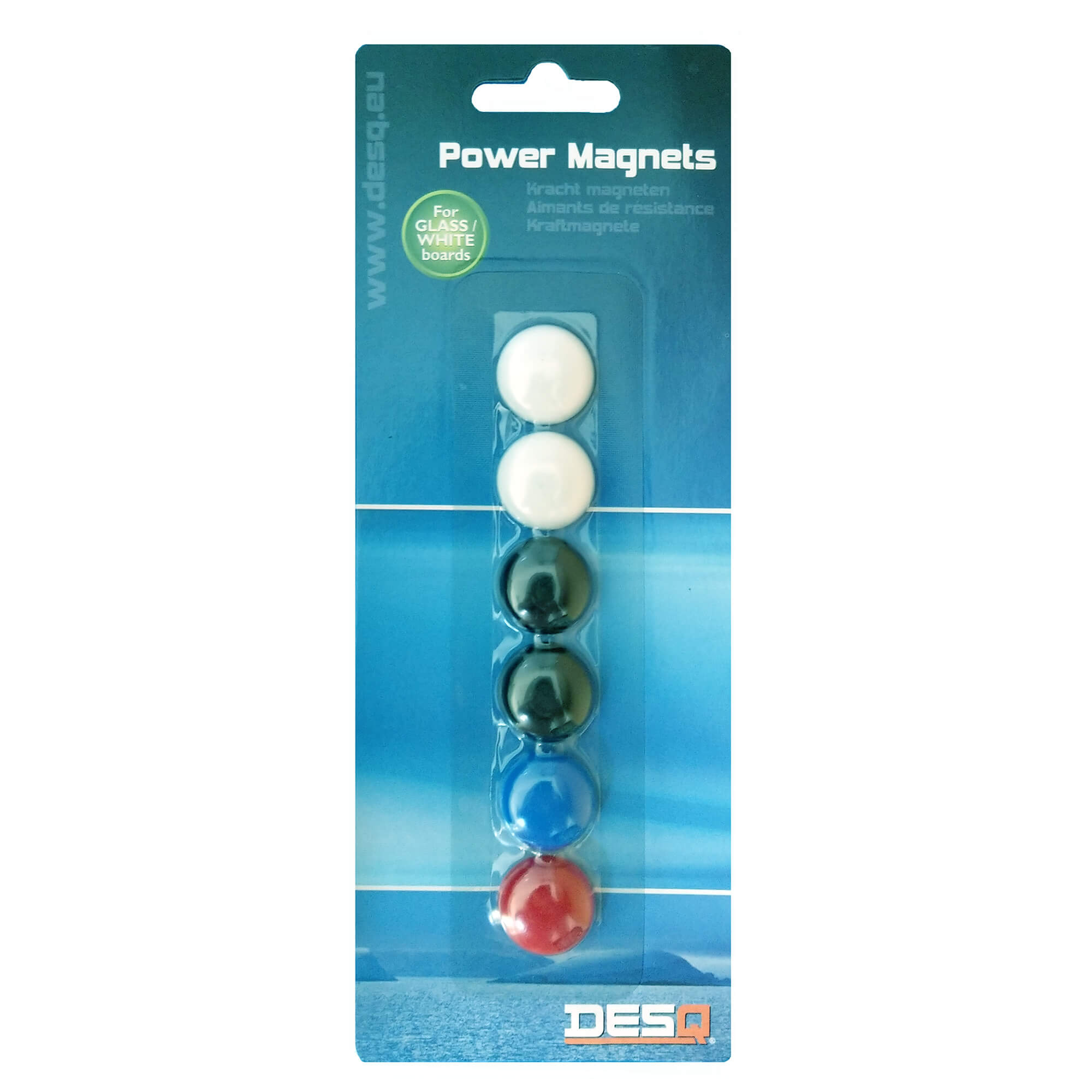 Magneti tabla sticla DESQ 4280, 6 buc/set - Office Direct