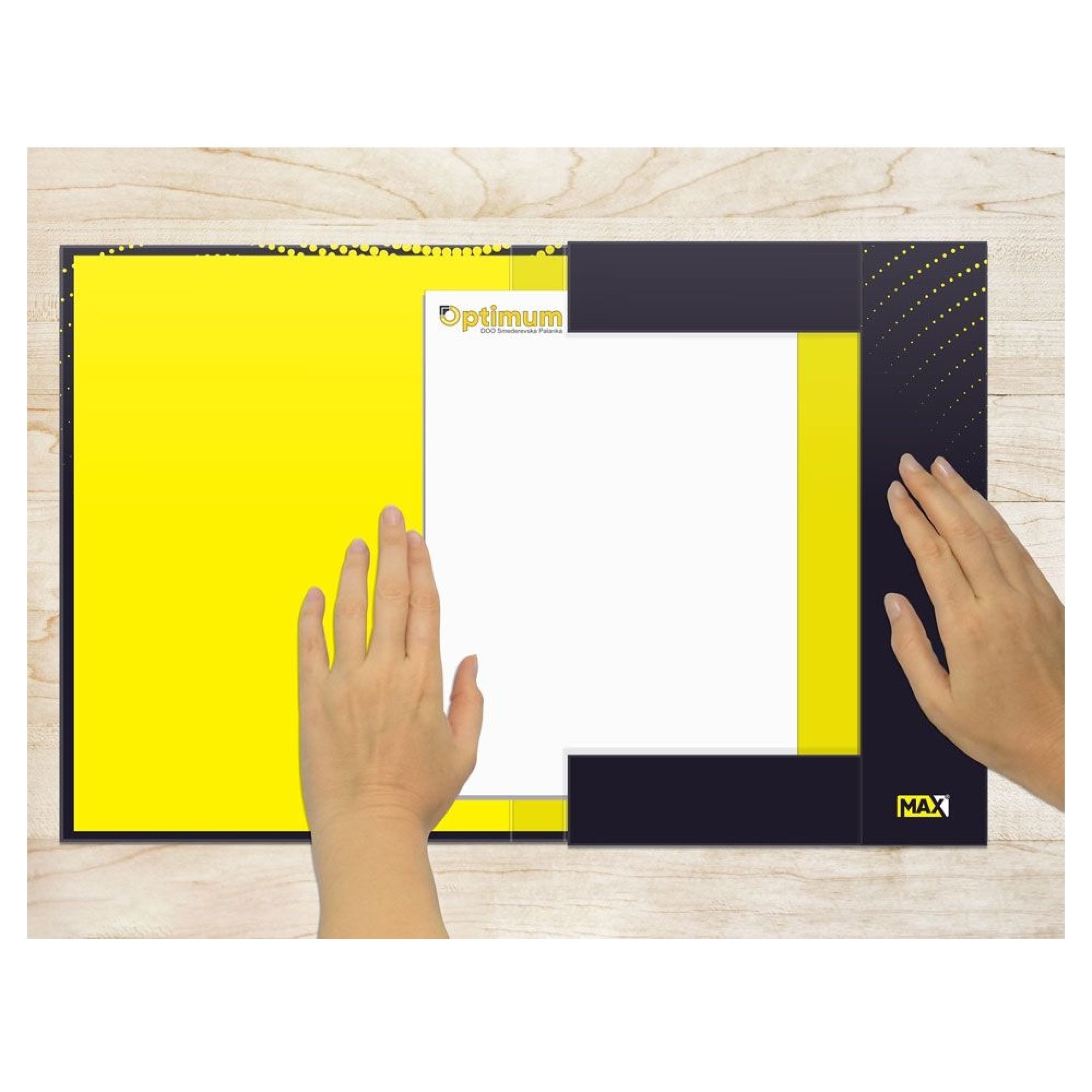 Mapa din carton rigid, cu elastic, 30 mm latime, OPTIMUM MAX