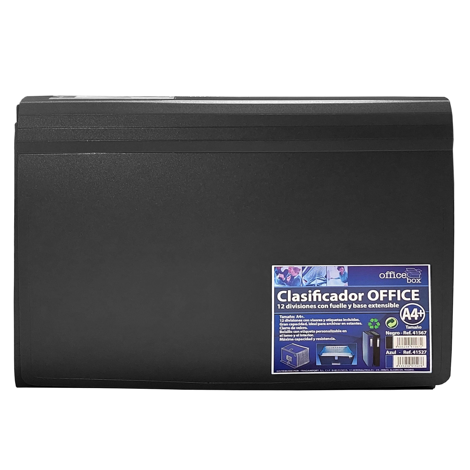 Mapa din plastic cu burduf 13 compartimente cu clapeta OFFICE BOX