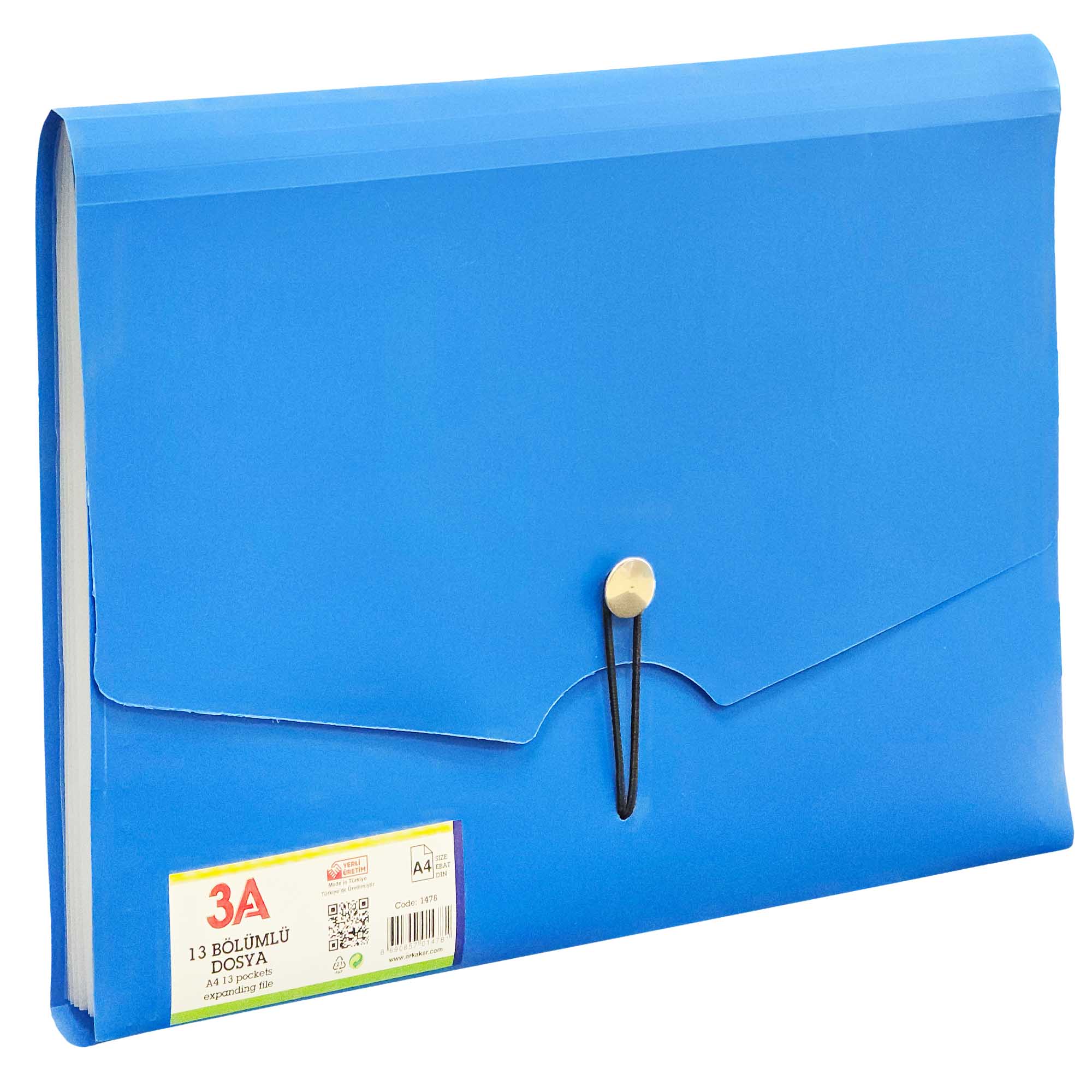 Mapa plastic A4 cu burduf expandabil, 13 compartimente, 3A | Office Direct