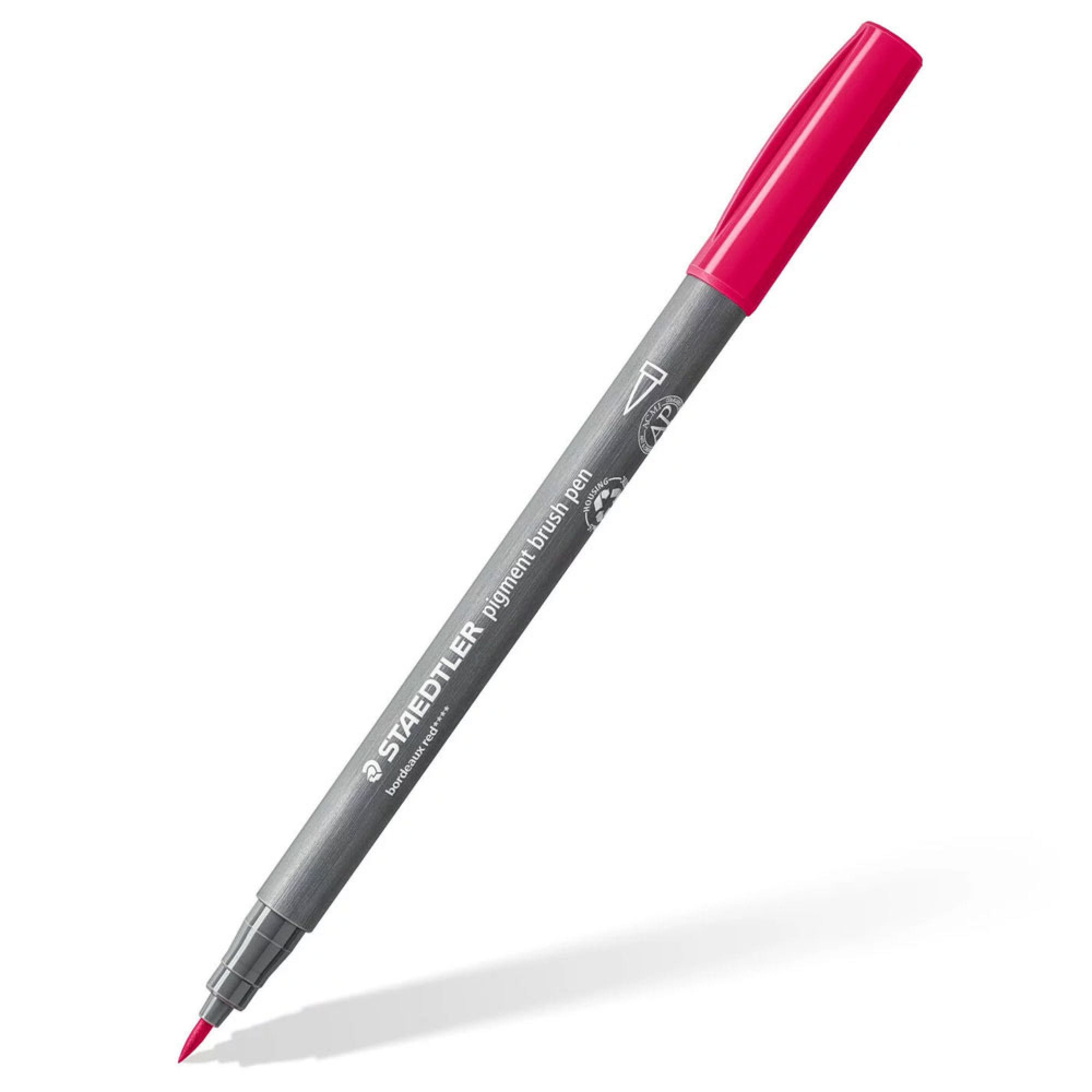 Marker pensula STAEDTLER Pigment Arts Pen, Basic Colours, 12 buc/set ...