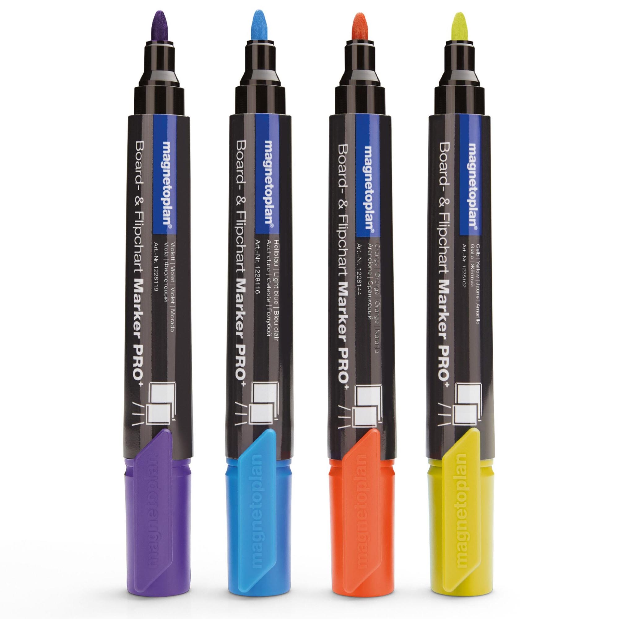 Marker whiteboard si flipchart, MAGNETOPLAN, 4 buc./set