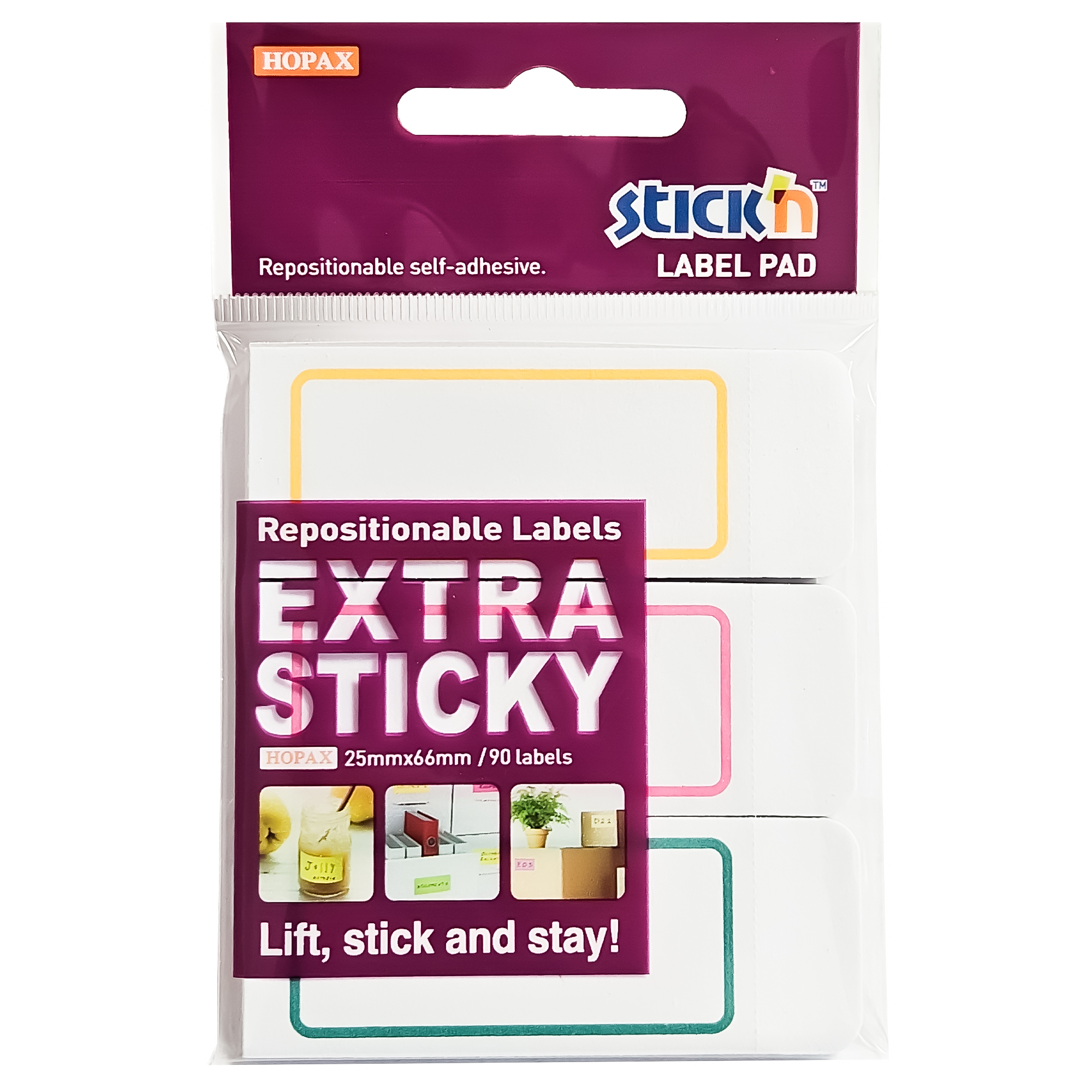Etichete dosare, 25x65 mm, 3x30 buc/set, STICK'N | Office Direct