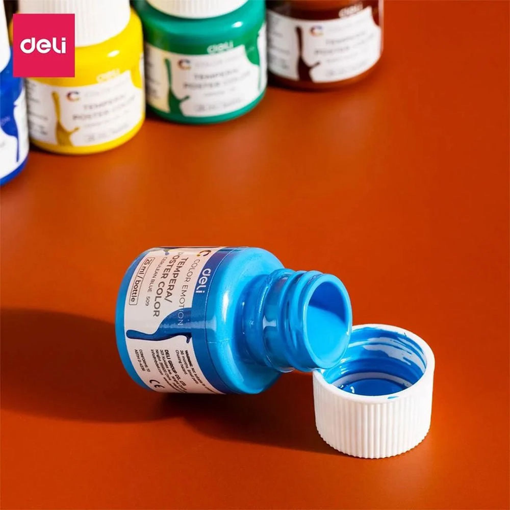 Tempera acuarele 25 ml, 12 tuburi/set, DELI Color Emotion | Office Direct