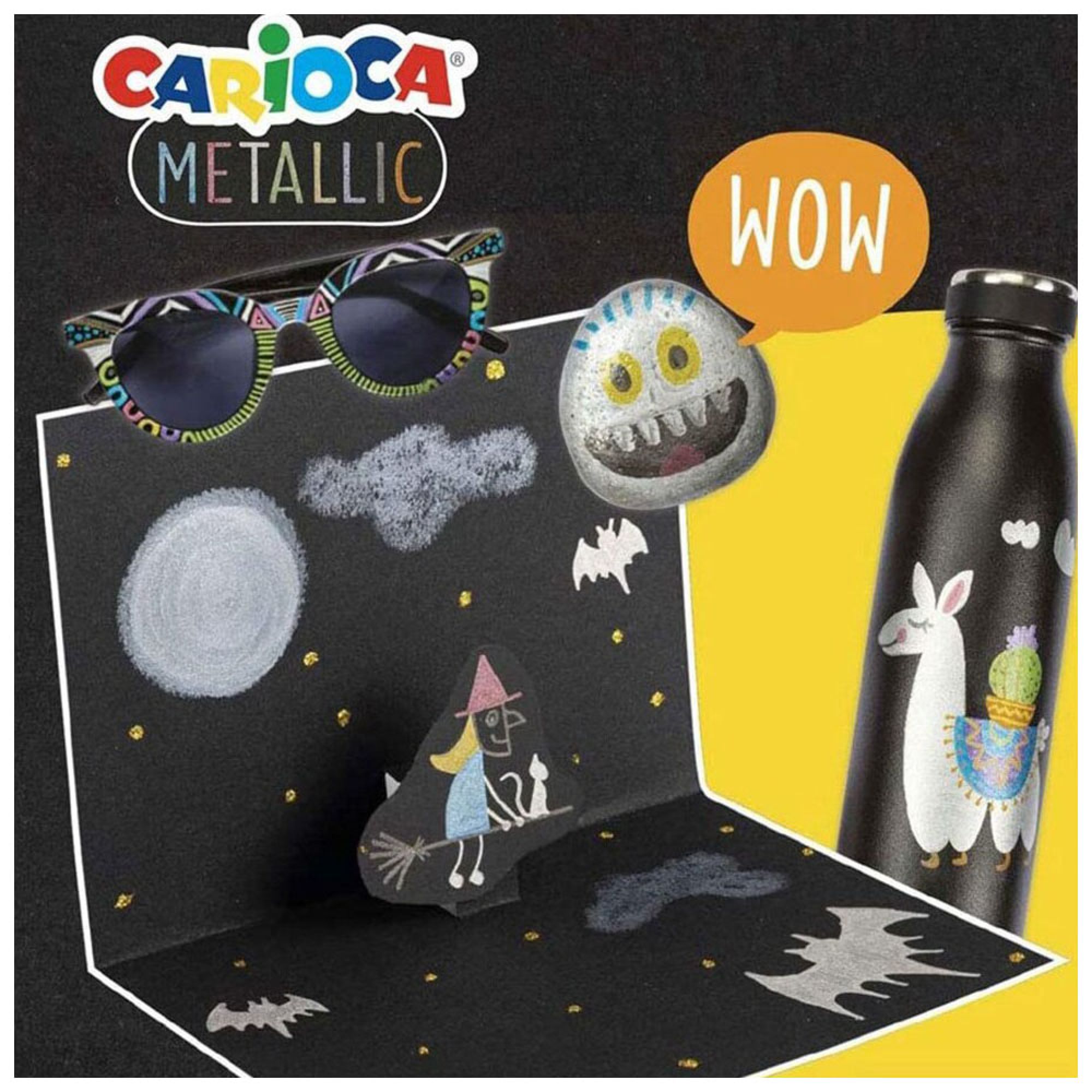 Tempera acuarele 25 ml, 6 tuburi/set, CARIOCA Metallic | Office Direct