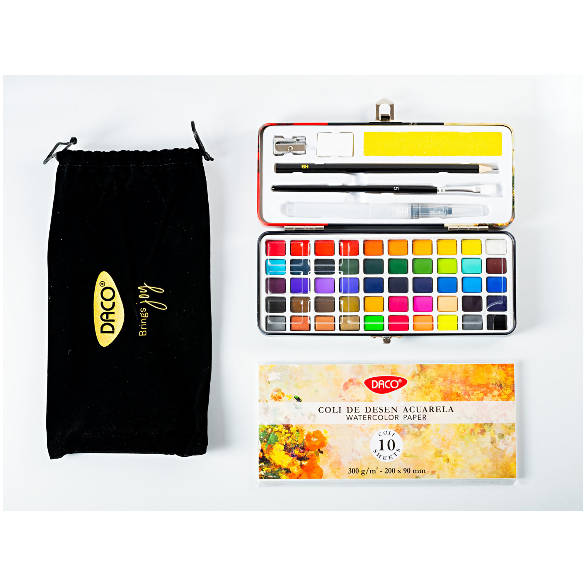 Acuarele pictura DACO, 50 culori/set – Office Direct