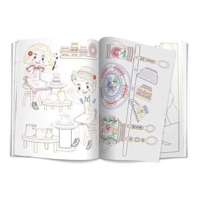 Carte de colorat A4, motive Romania, 24 pagini | Office Direct