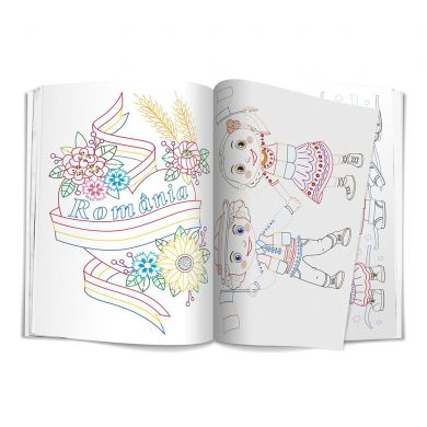 Carte de colorat A4, motive Romania, 24 pagini | Office Direct