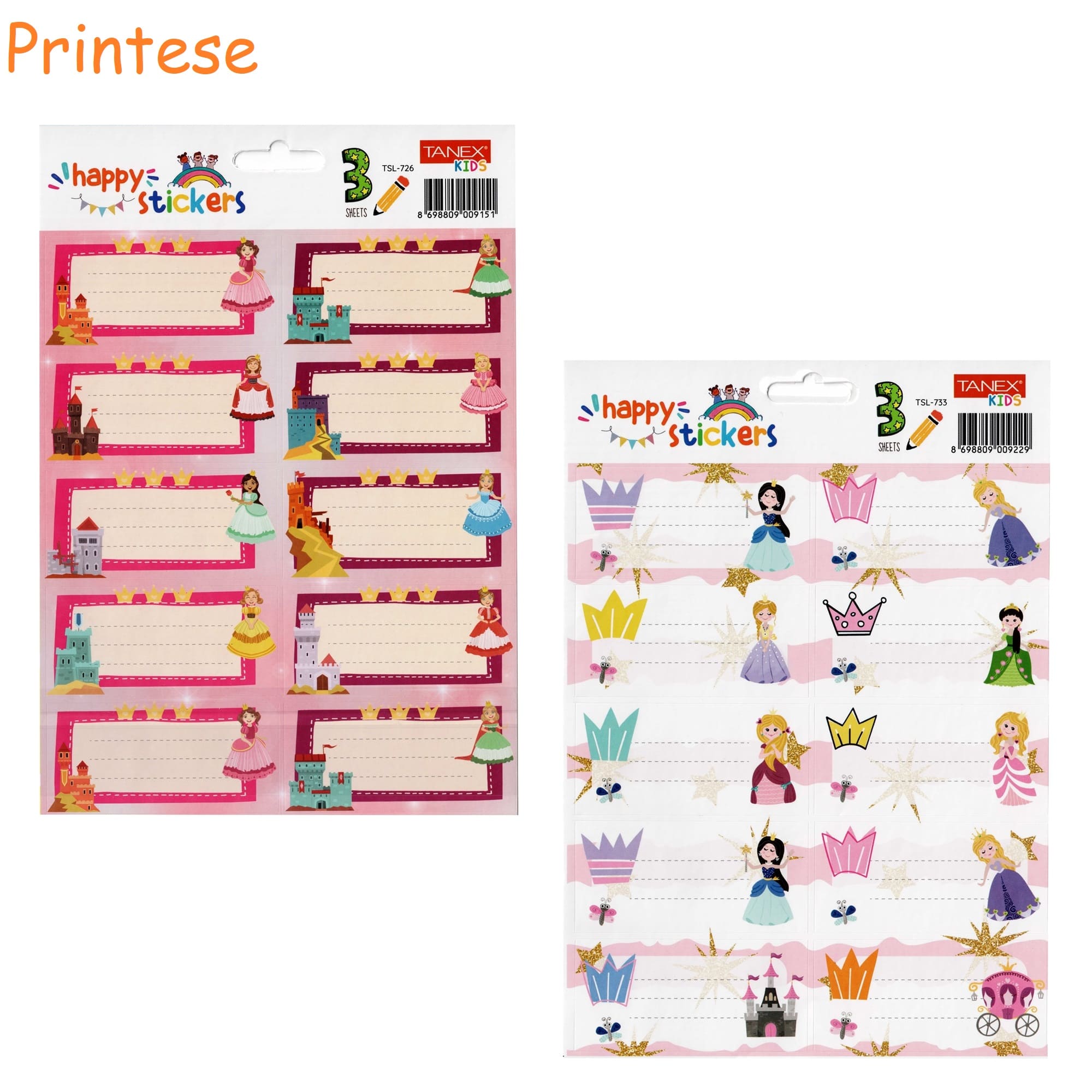 Etichete scolare 30 buc/set, TANEX