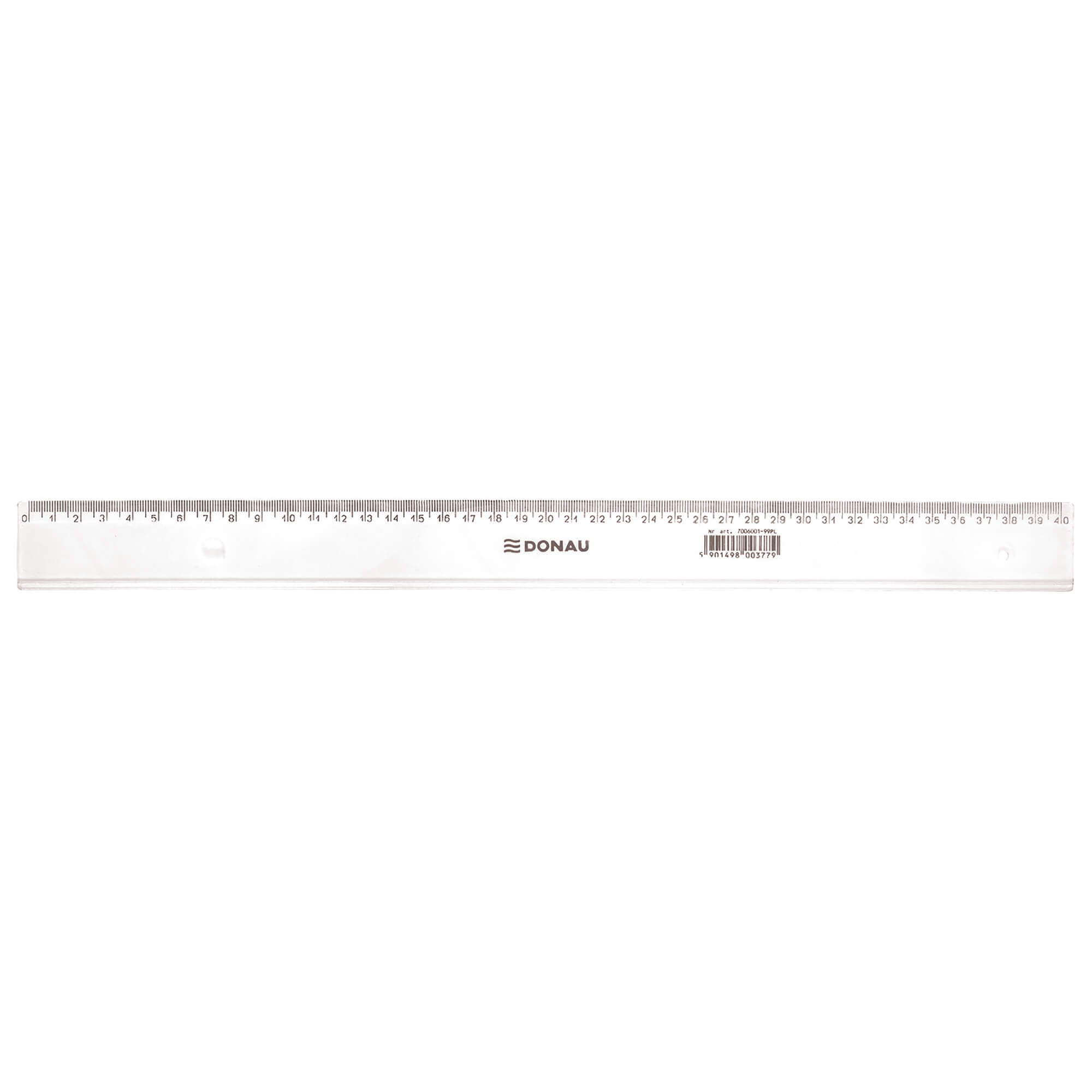 Rigla plastic transparent 40 cm DONAU | Office Direct