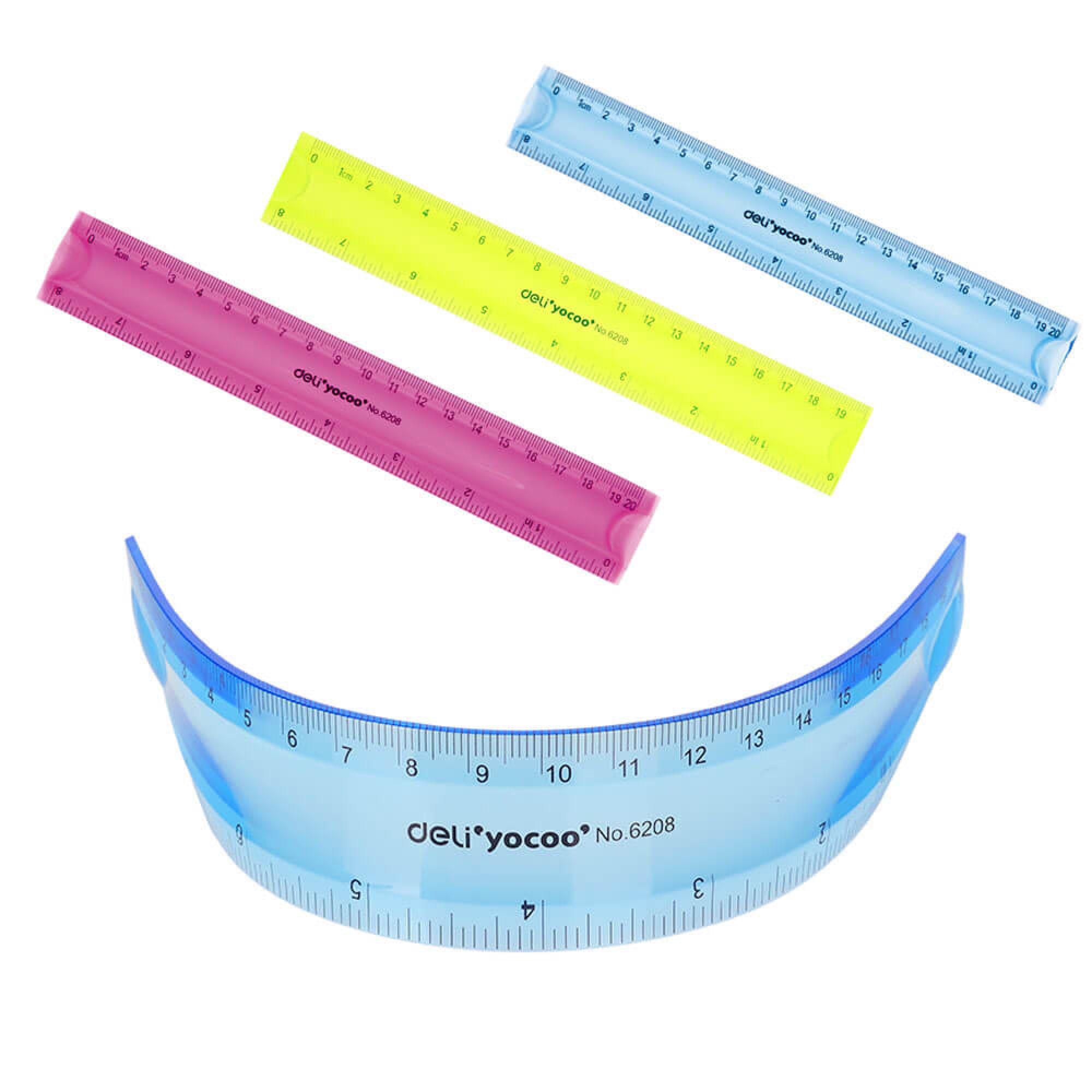 Rigla Flexibila Colorata 20 cm DELI | Office Direct