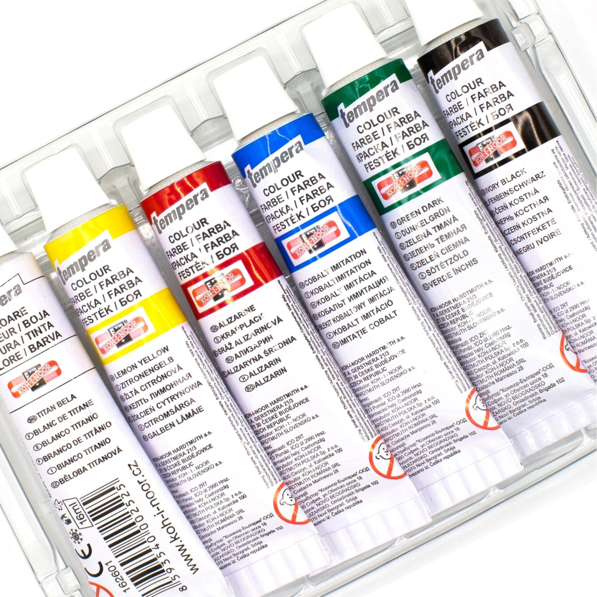 Tempera pictura KOH-I-NOOR, 6 tuburi/set – Office Direct