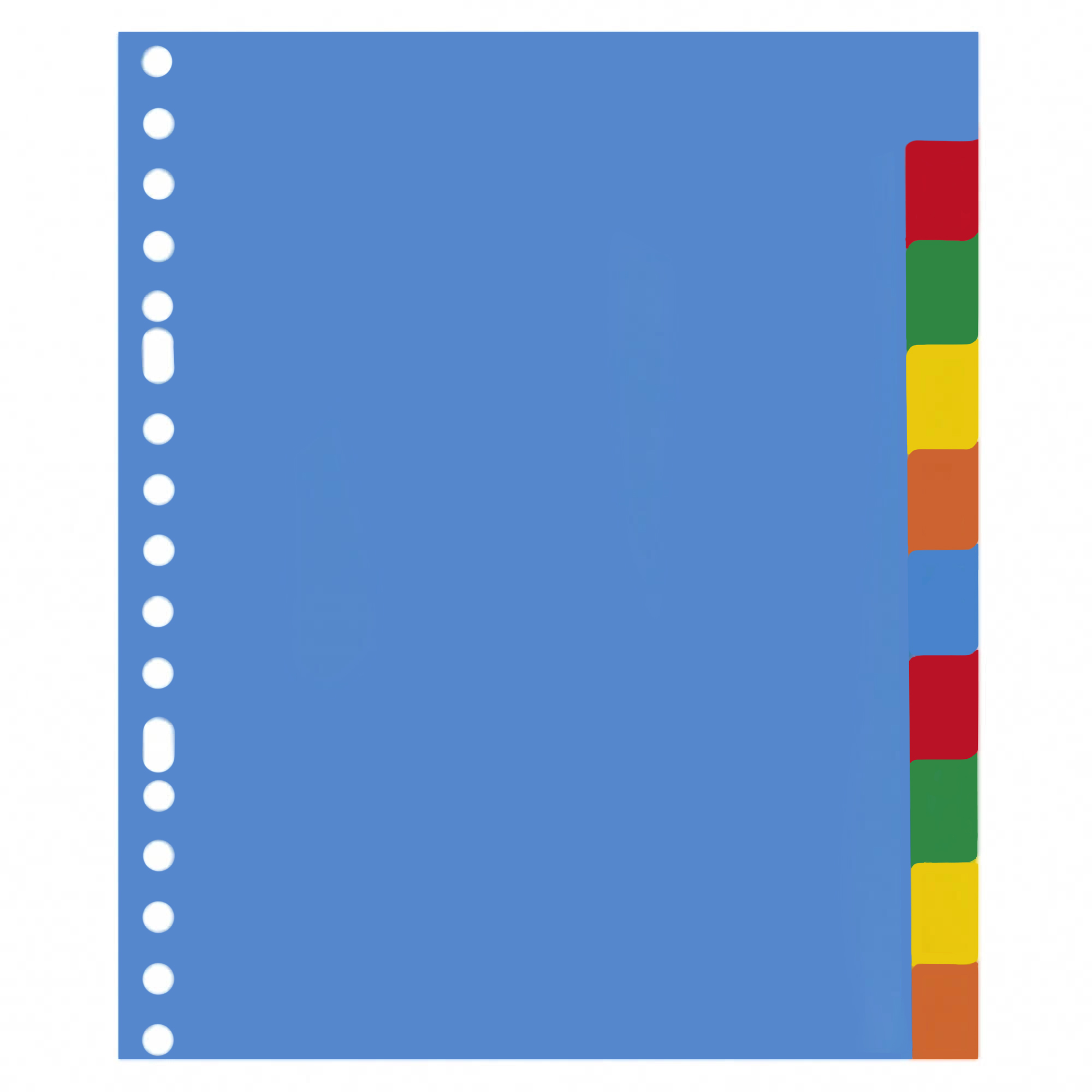 Separatoare carton color, 10 culori/set, OPTIMA - Office Direct