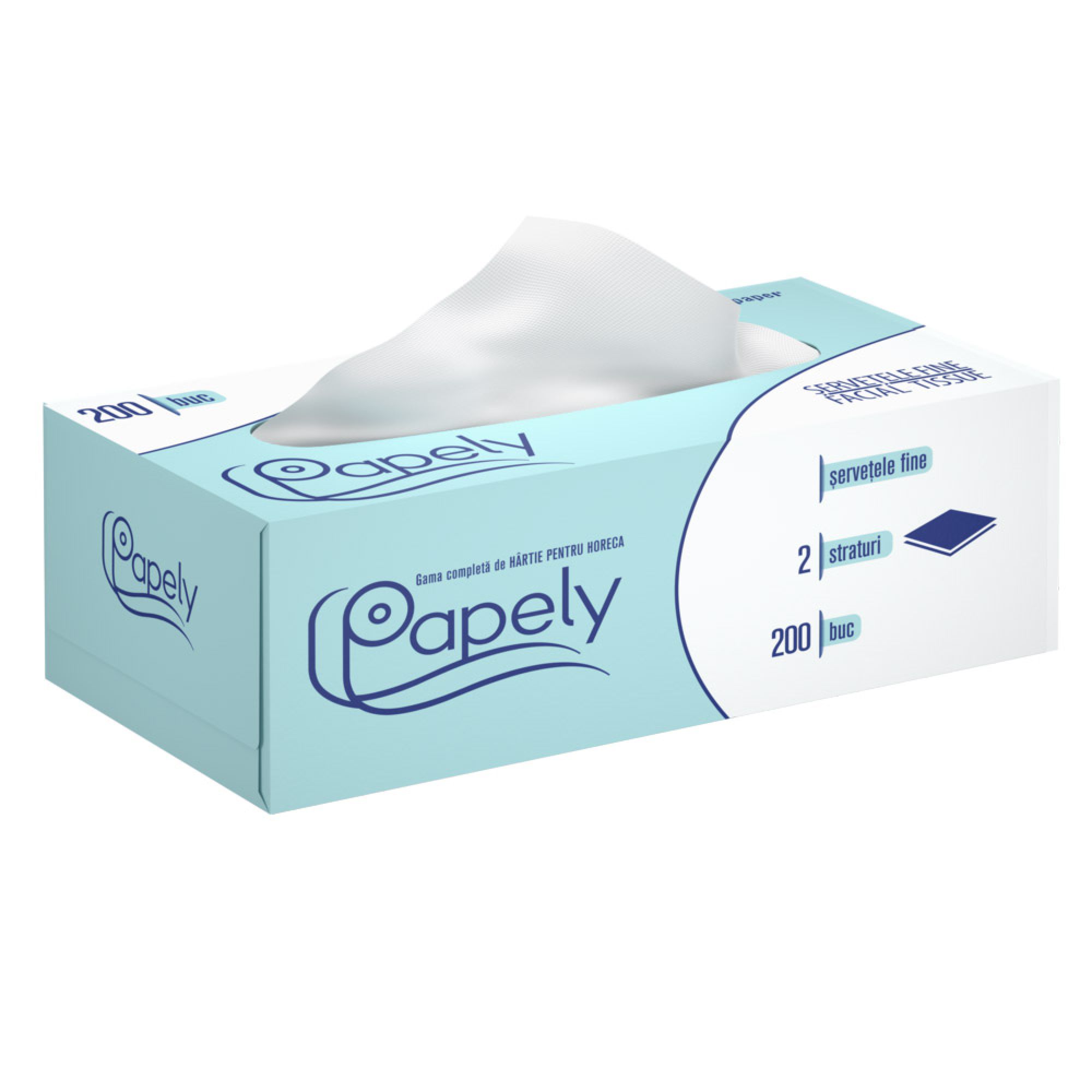 Servetele cutie, 2 straturi, 200 buc/set, PAPELY| Office Direct