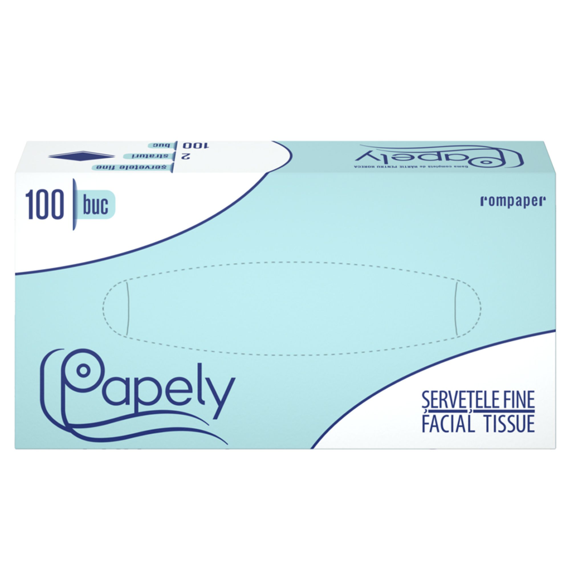 Servetele cutie, 2 straturi, 100 buc/set, PAPELY | Office Direct