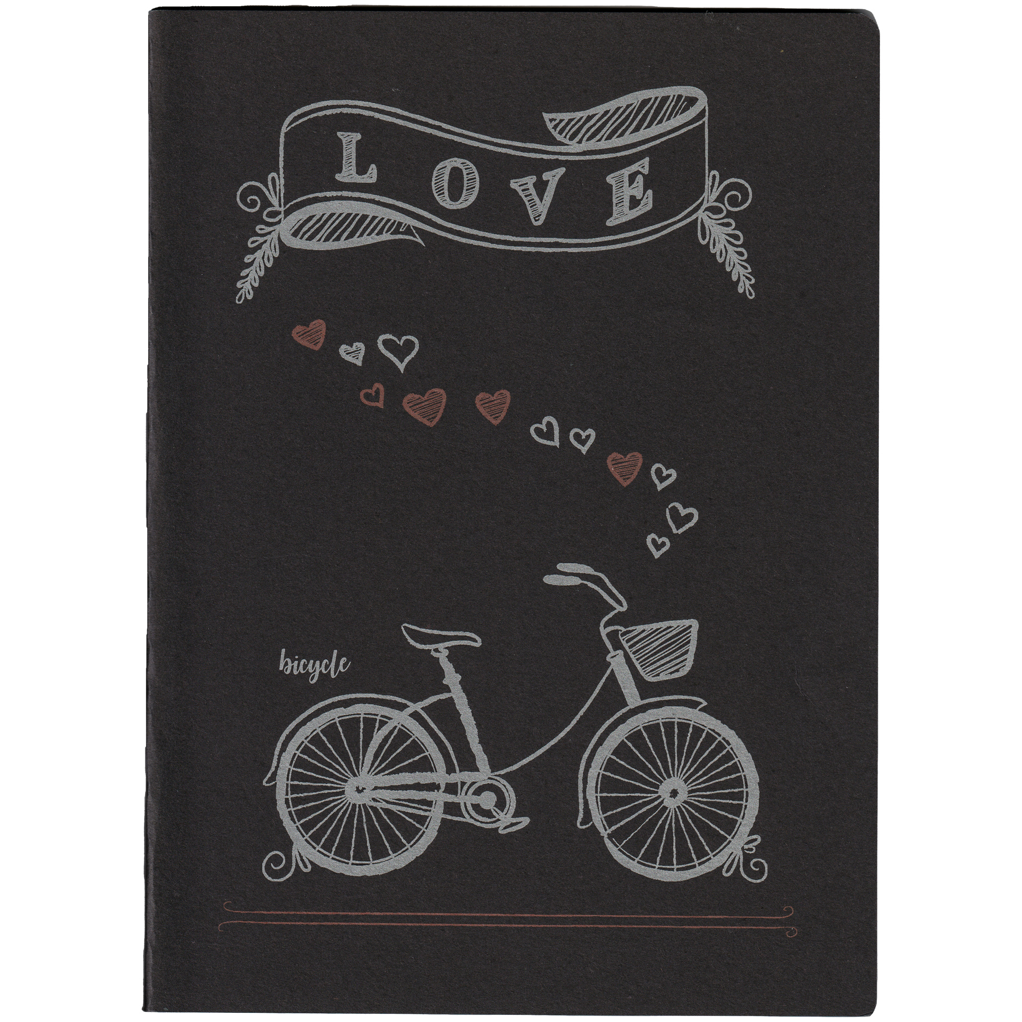 Caiet foi negre A4, 20x28 cm, 42 file, coperta neagra, SPREE - Office Direct