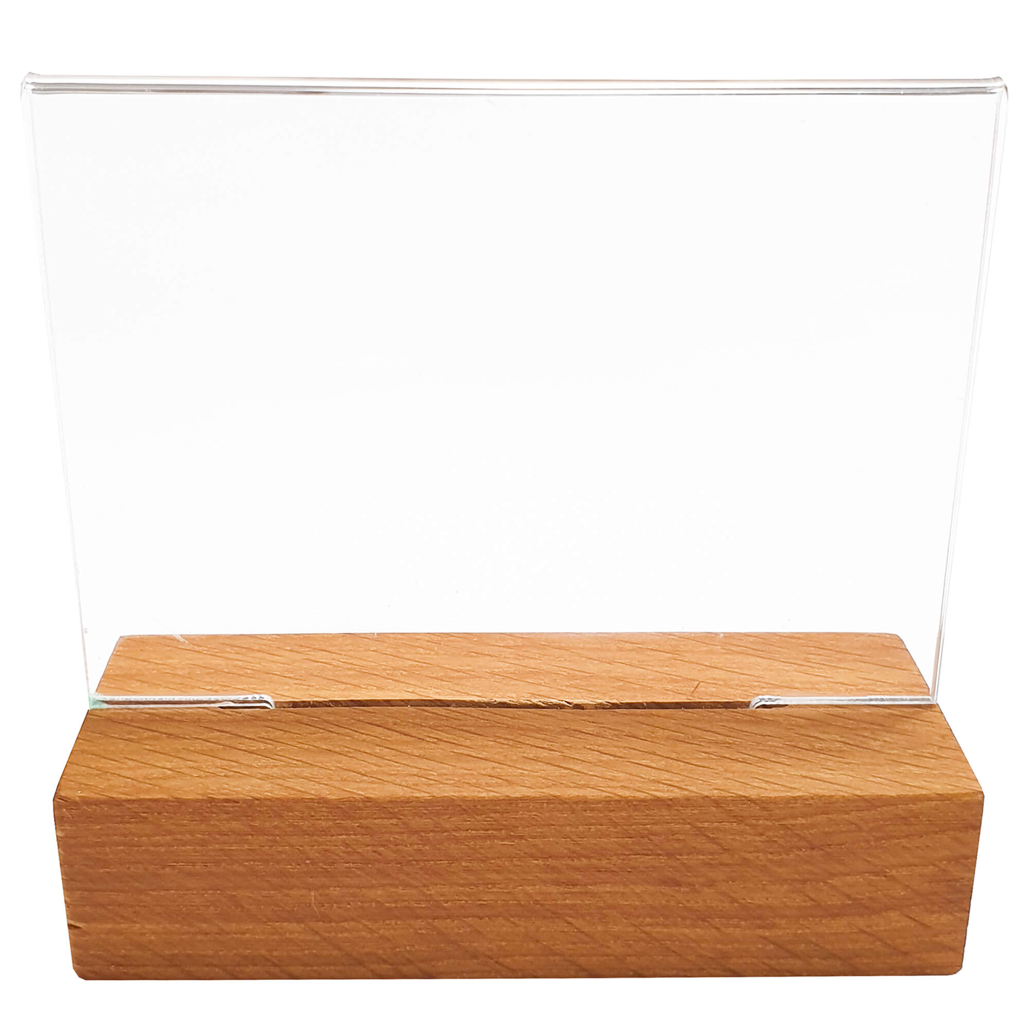 Display pentru prezentare, A7, baza de lemn, landscape