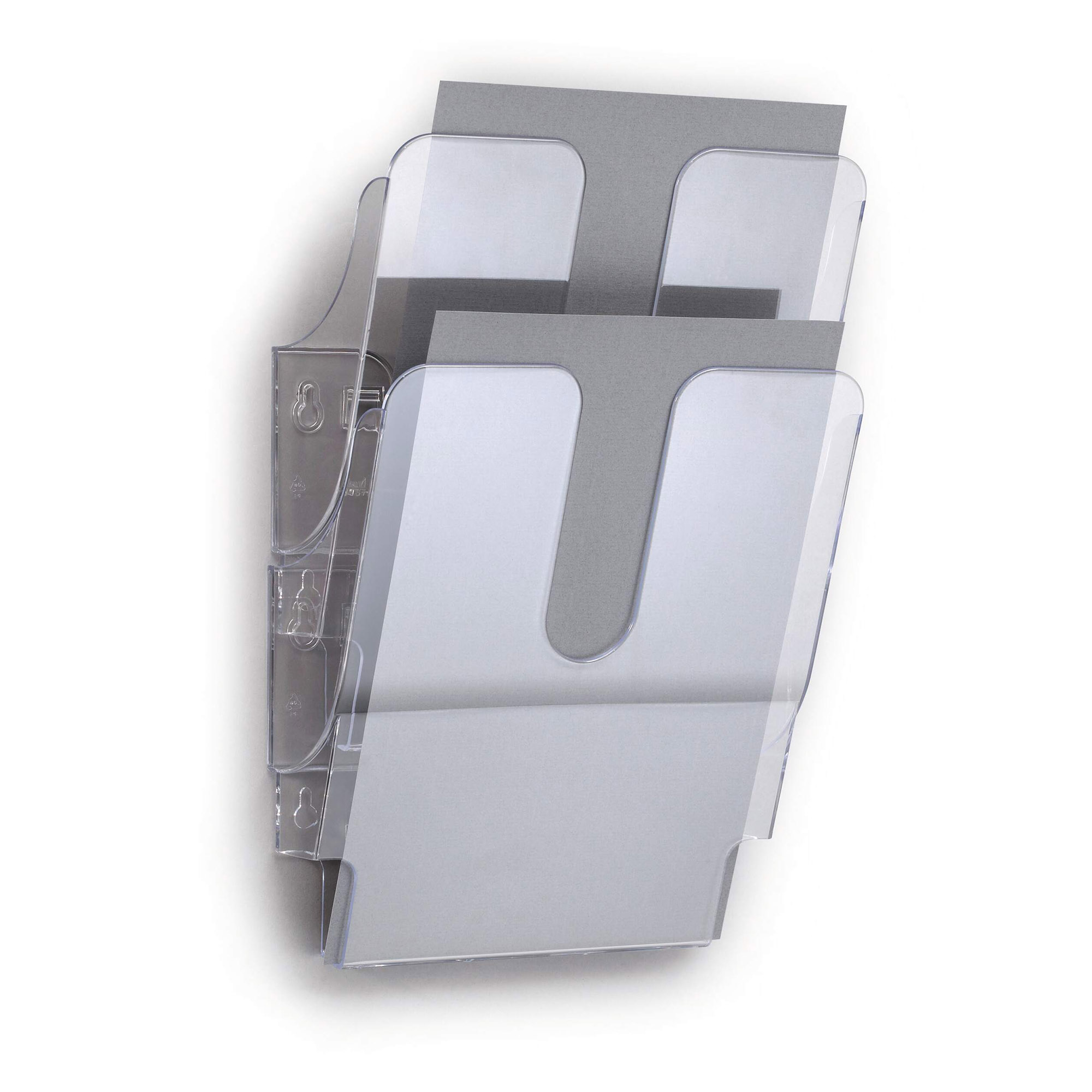 Suport de perete pentru documente, 2xA4 portrait, DURABLE Flexiplus 2 ...