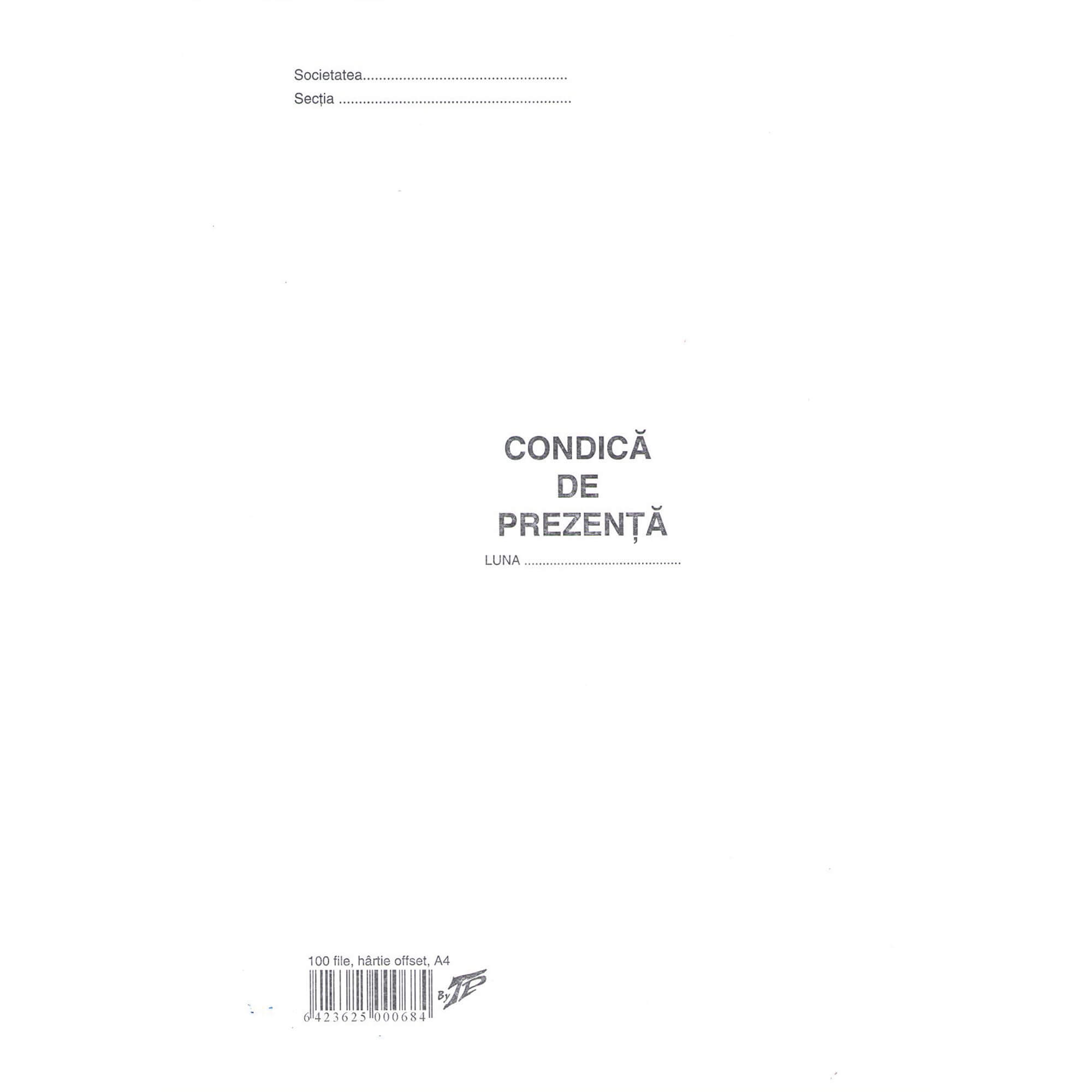 Condica de prezenta - Birotica si papetarie | Office Direct
