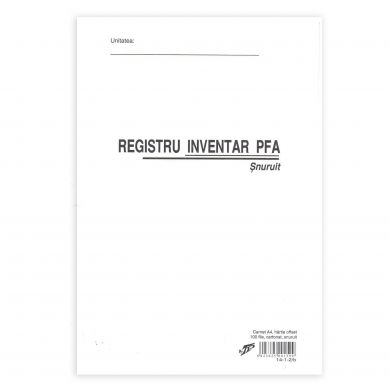 Registru inventar PFA, A4, snuruit | Office Direct