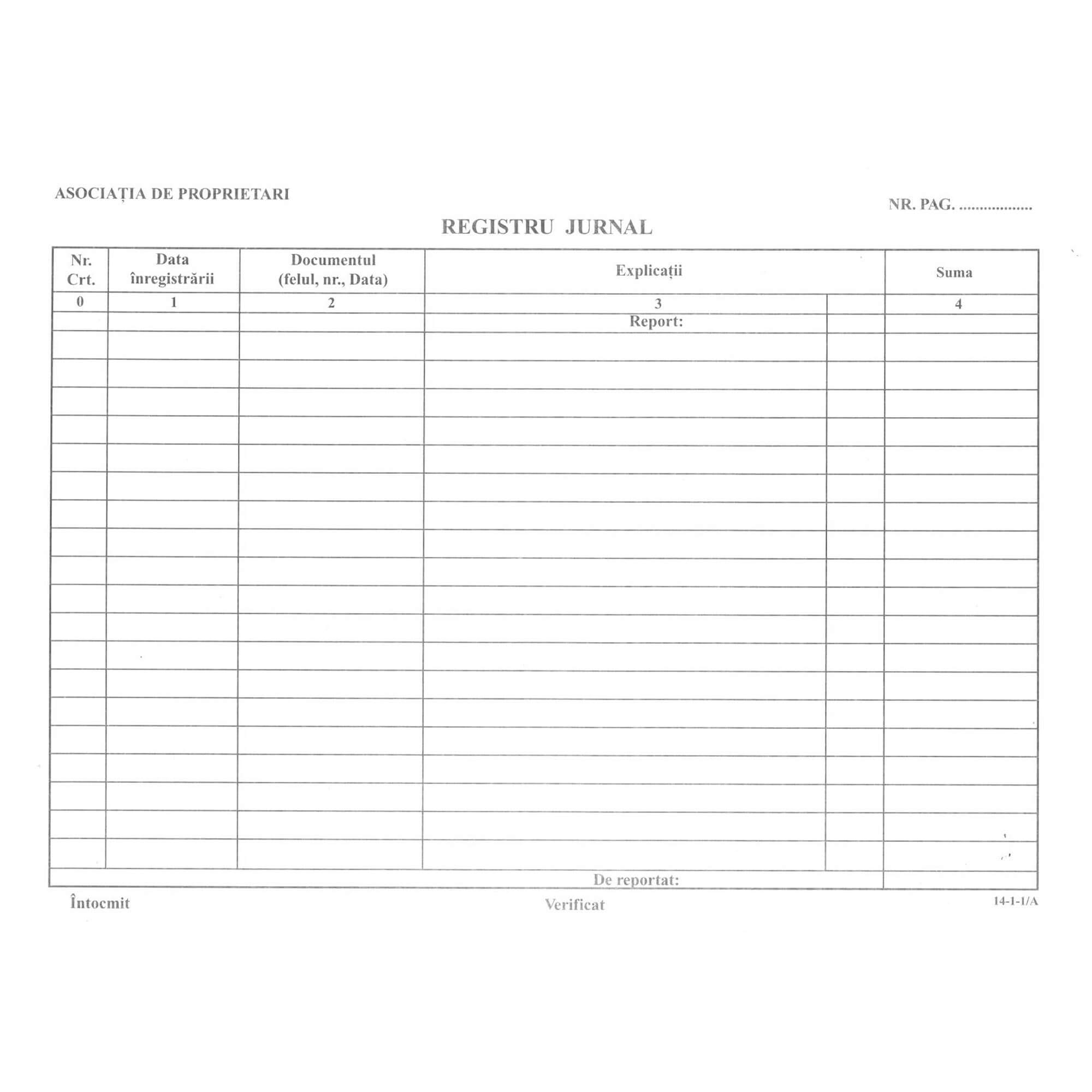 Registru jurnal asociatii de proprietari, A4 | Office Direct